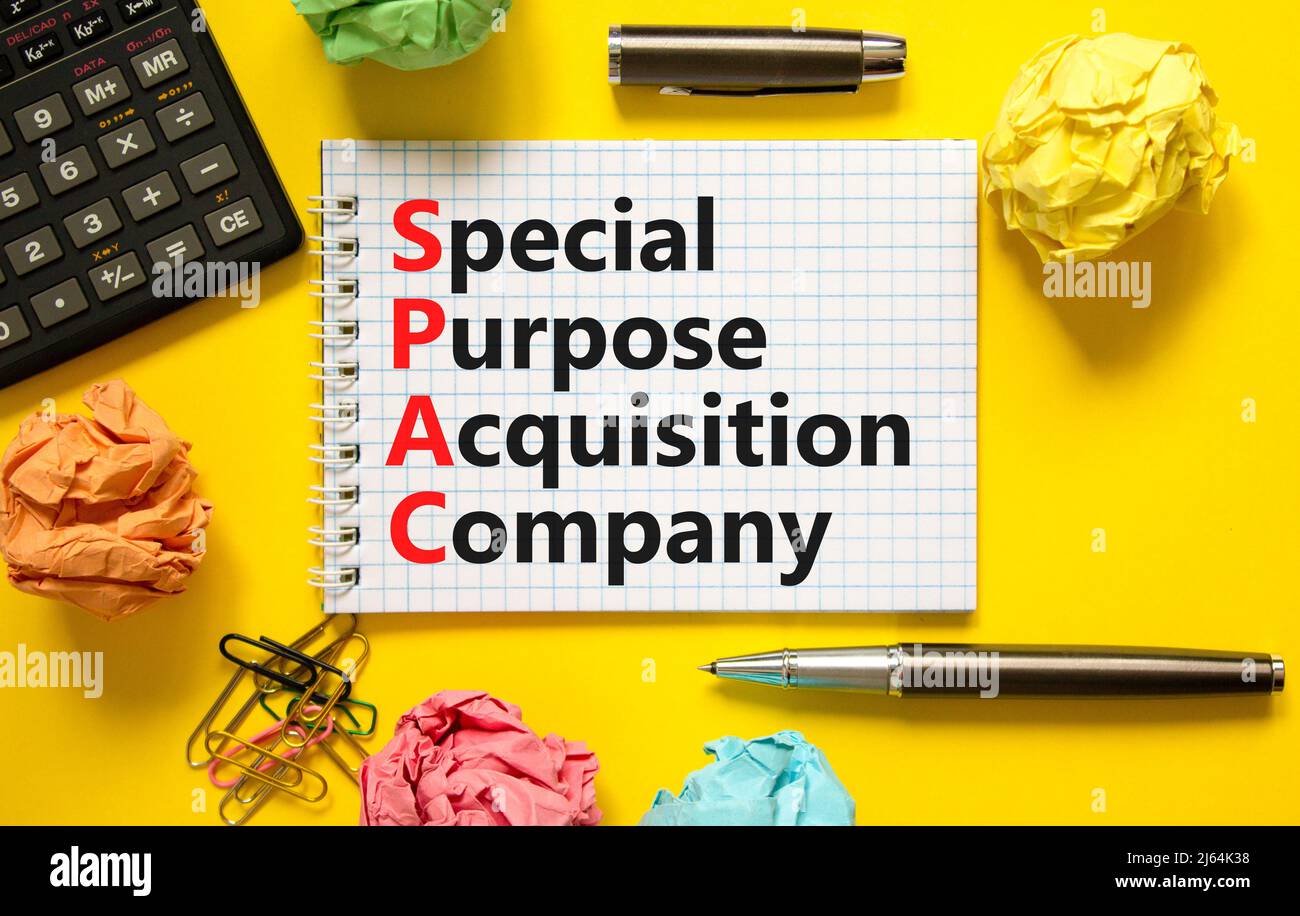 SPAC special purpose acquisition company symbol. Concept words SPAC ...