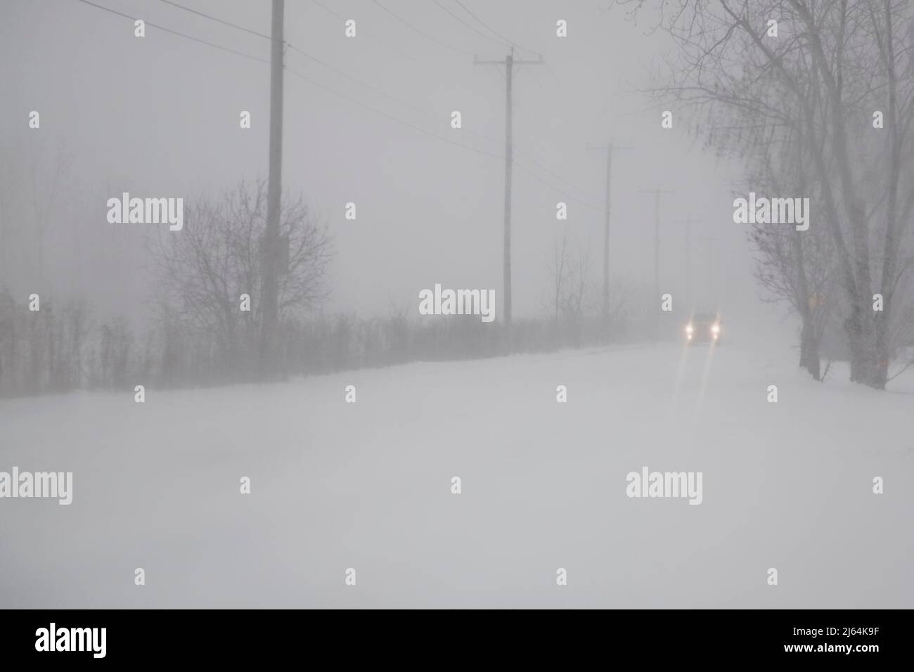 Blizzard with whiteout conditions hi-res stock photography and images ...