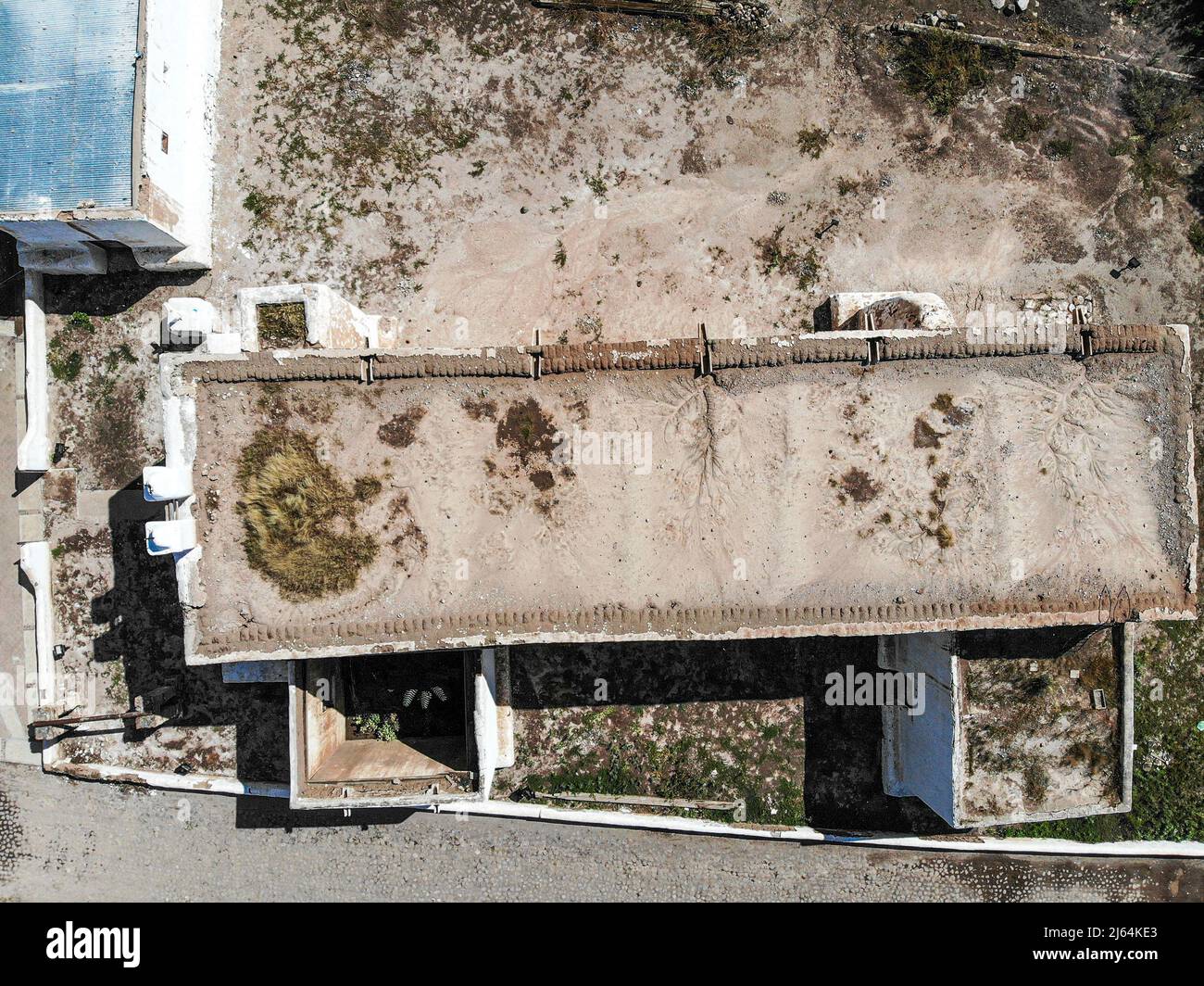 Aerial view of the mission of Nuestra Señora de la Soledad de los Janos ...