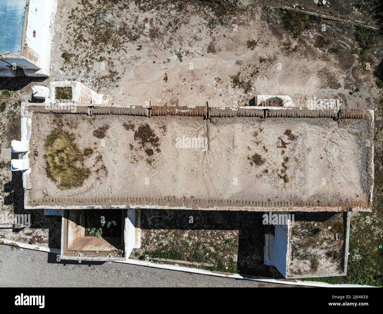 Aerial view of the mission of Nuestra Señora de la Soledad de los Janos ...