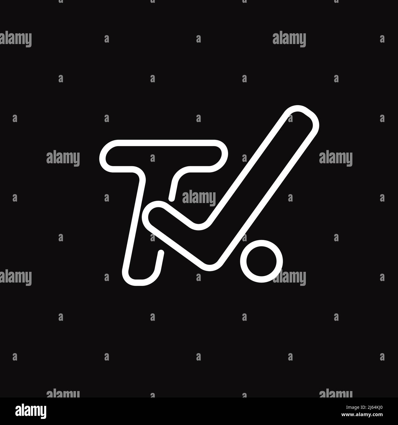 TV television text outline vector logo design Stock Vector Image & Art ...