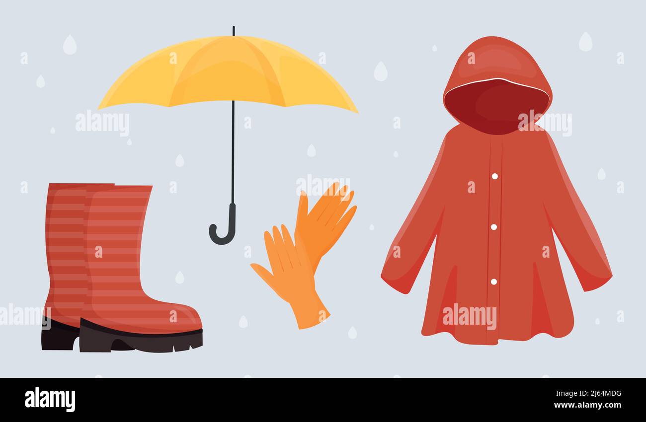 Set of autumn clothes Stock Vector Image & Art - Alamy