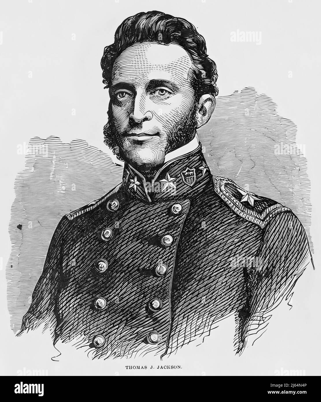 Portrait of Thomas Jonathan "Stonewall" Jackson, Confederate Army ...