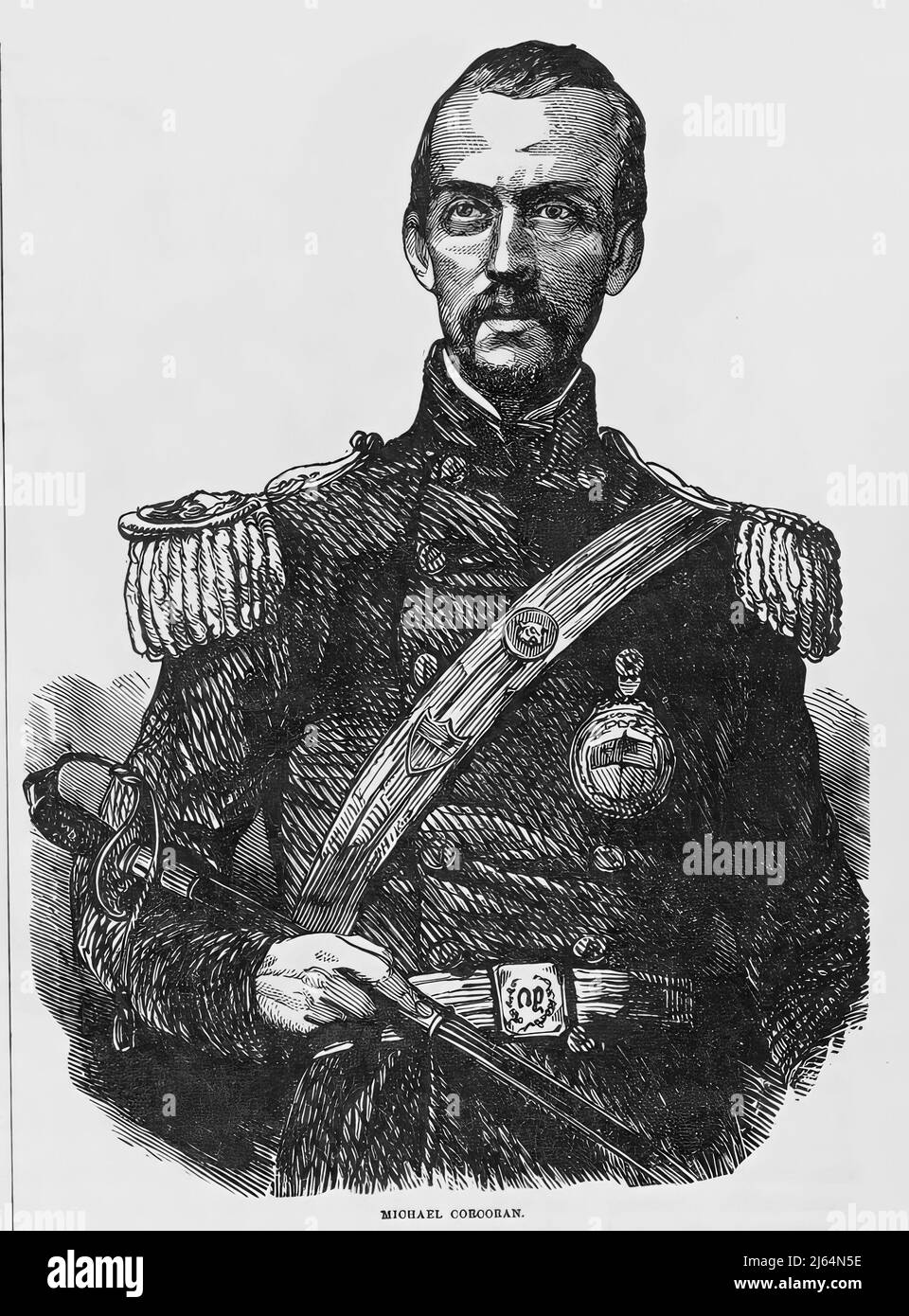 Portrait of Michael Corcoran, Union Army General in the American Civil ...