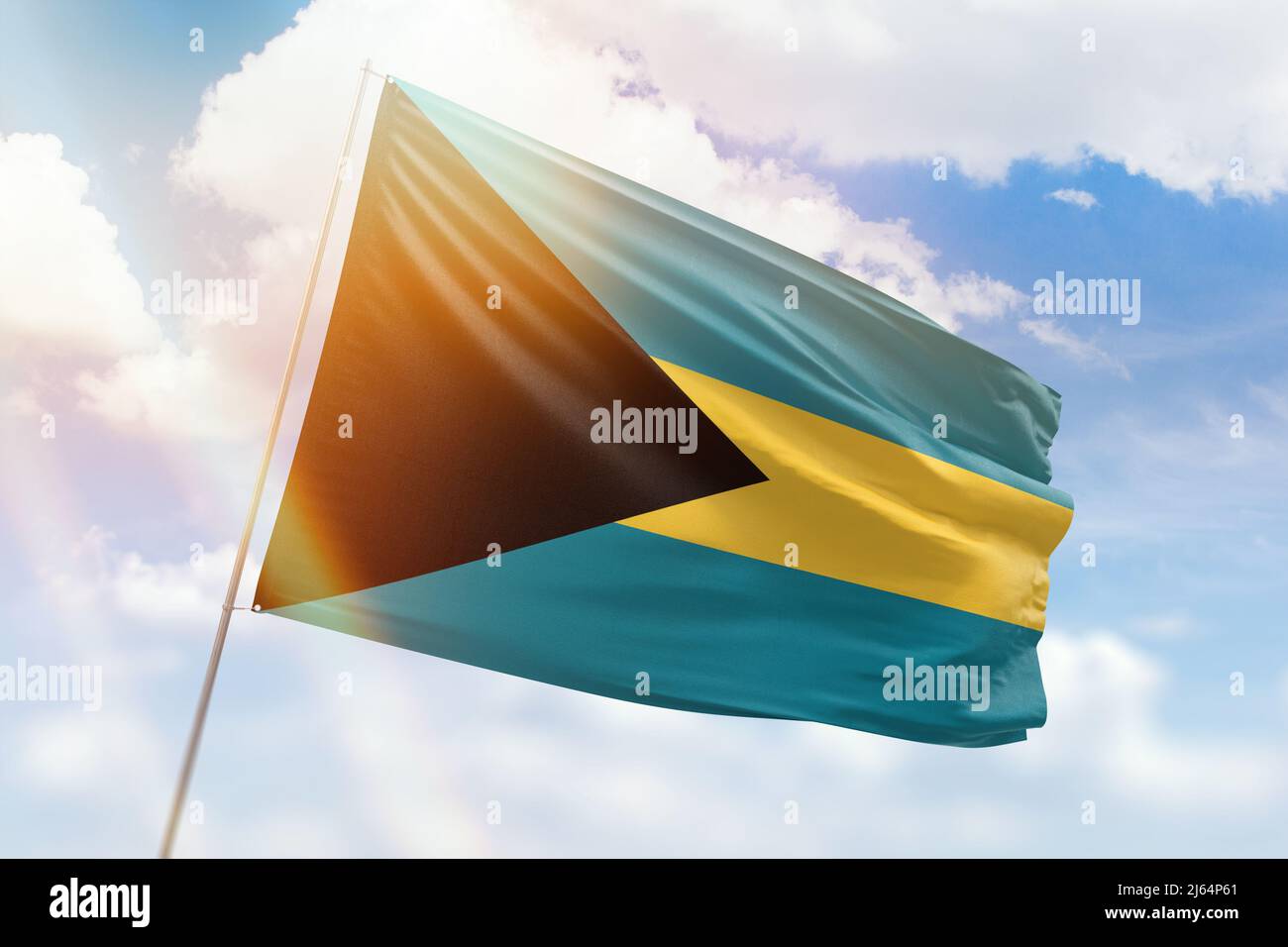 Bahamas waving flag hi-res stock photography and images - Alamy
