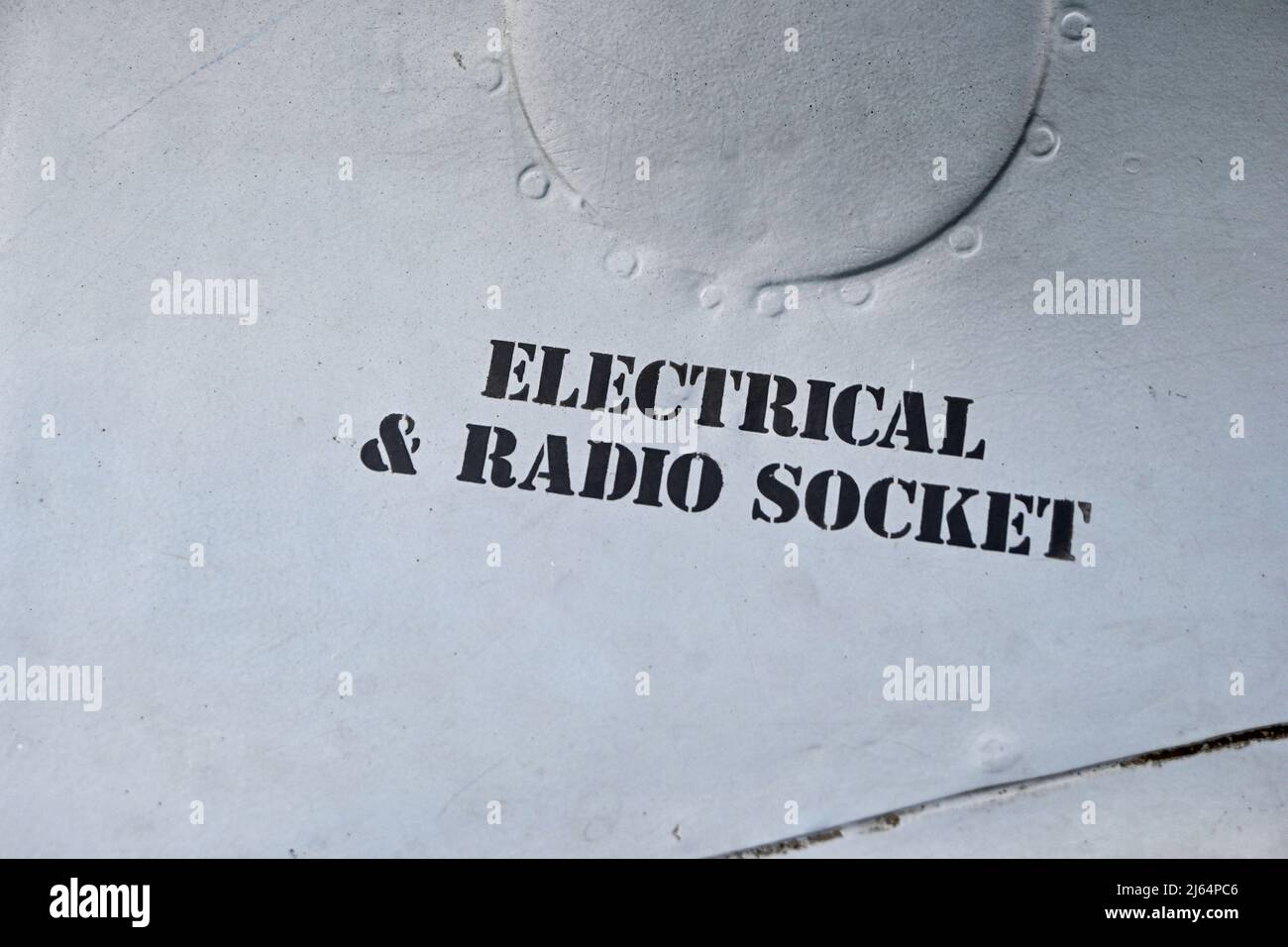 close up of Metal surface of aircraft fuselage with rivets Stock Photo ...