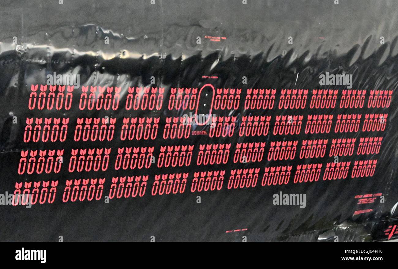 bombs painted on side of aircraft, duxford Stock Photo - Alamy