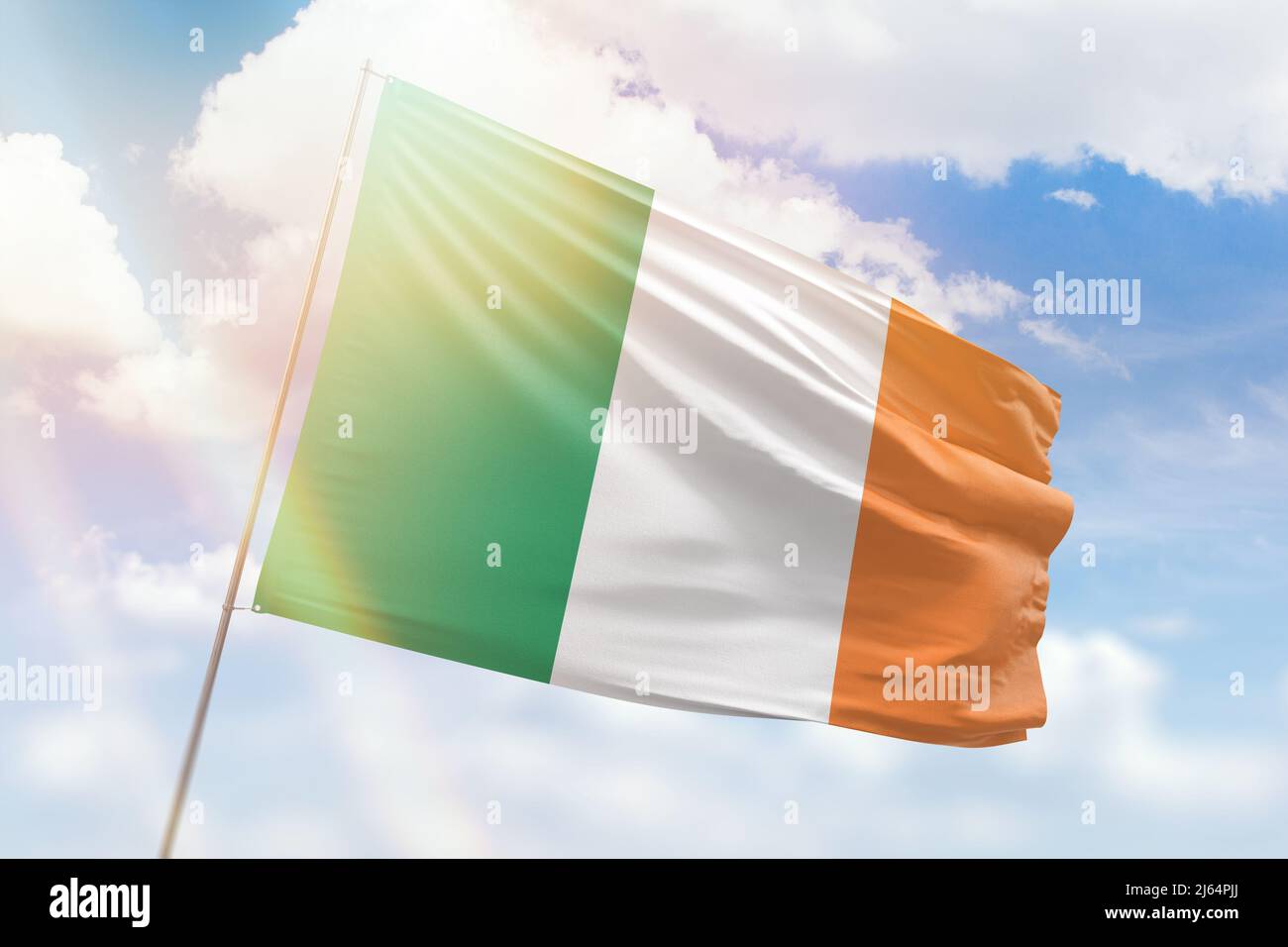 4k national flag ireland waving hi-res stock photography and images - Alamy