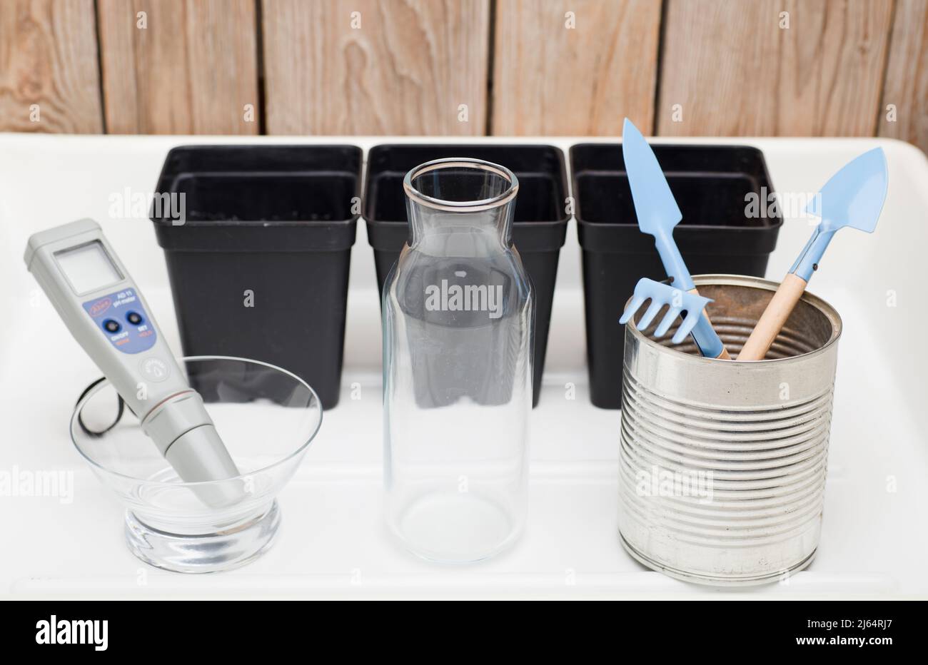 home planting kit, ph meter, water bottle, pots for plants, cultivation ...