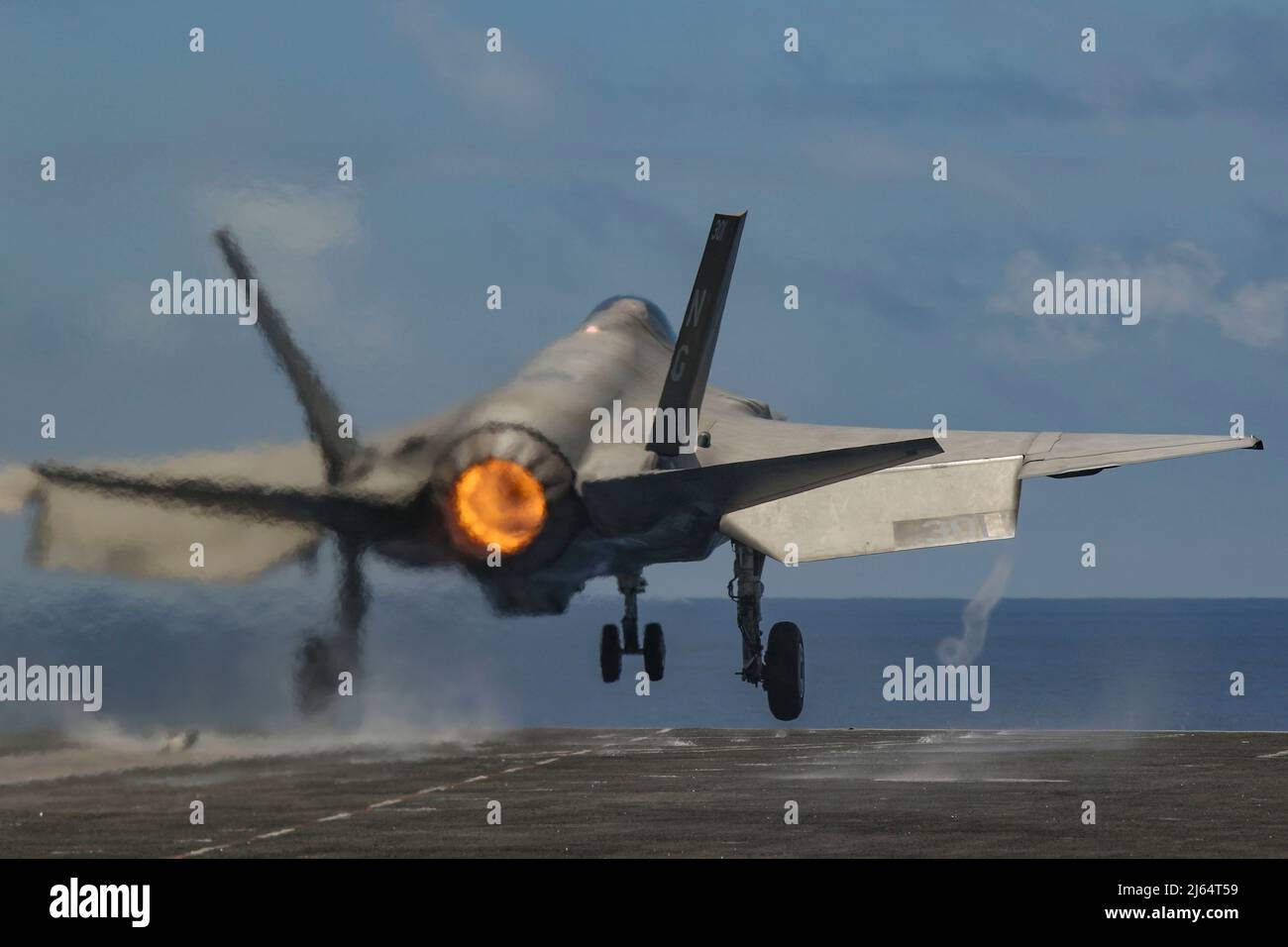 PHILIPPINE SEA (April 25, 2022) An F-35C Lightning II, assigned to the ...