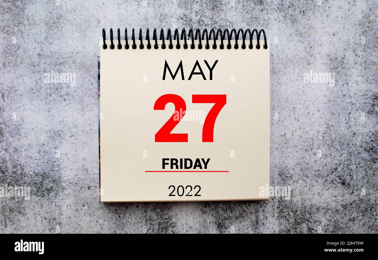 May 27 written on a calendar to remind you an important appointment ...