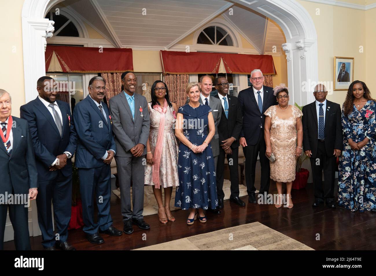 The Earl and the Countess of Wessex and Saint Lucian Prime Minister ...