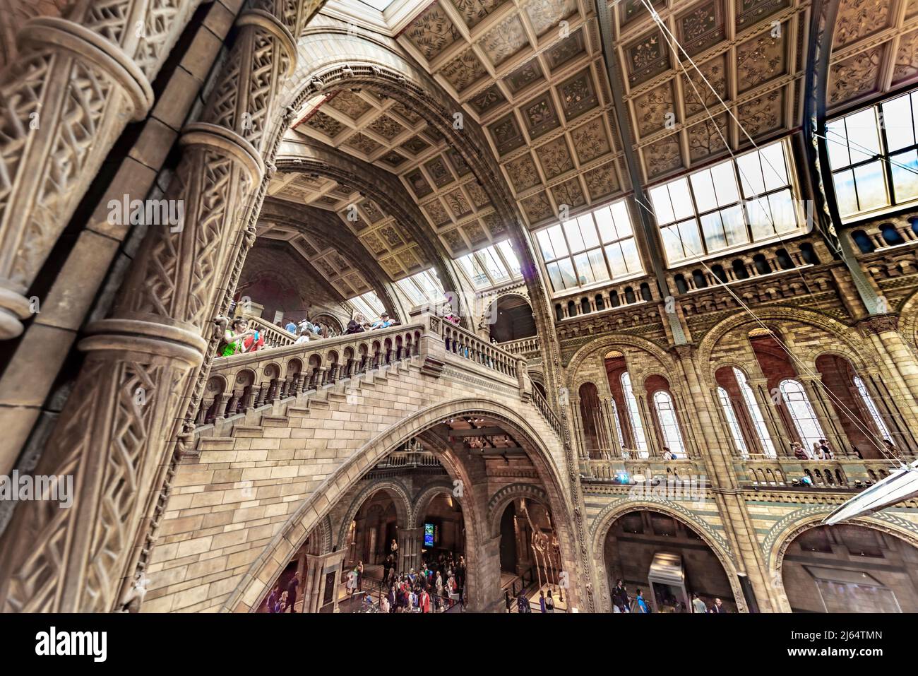 London,England,UK-August 21 2019: A mixture of Romanesque revival and ...