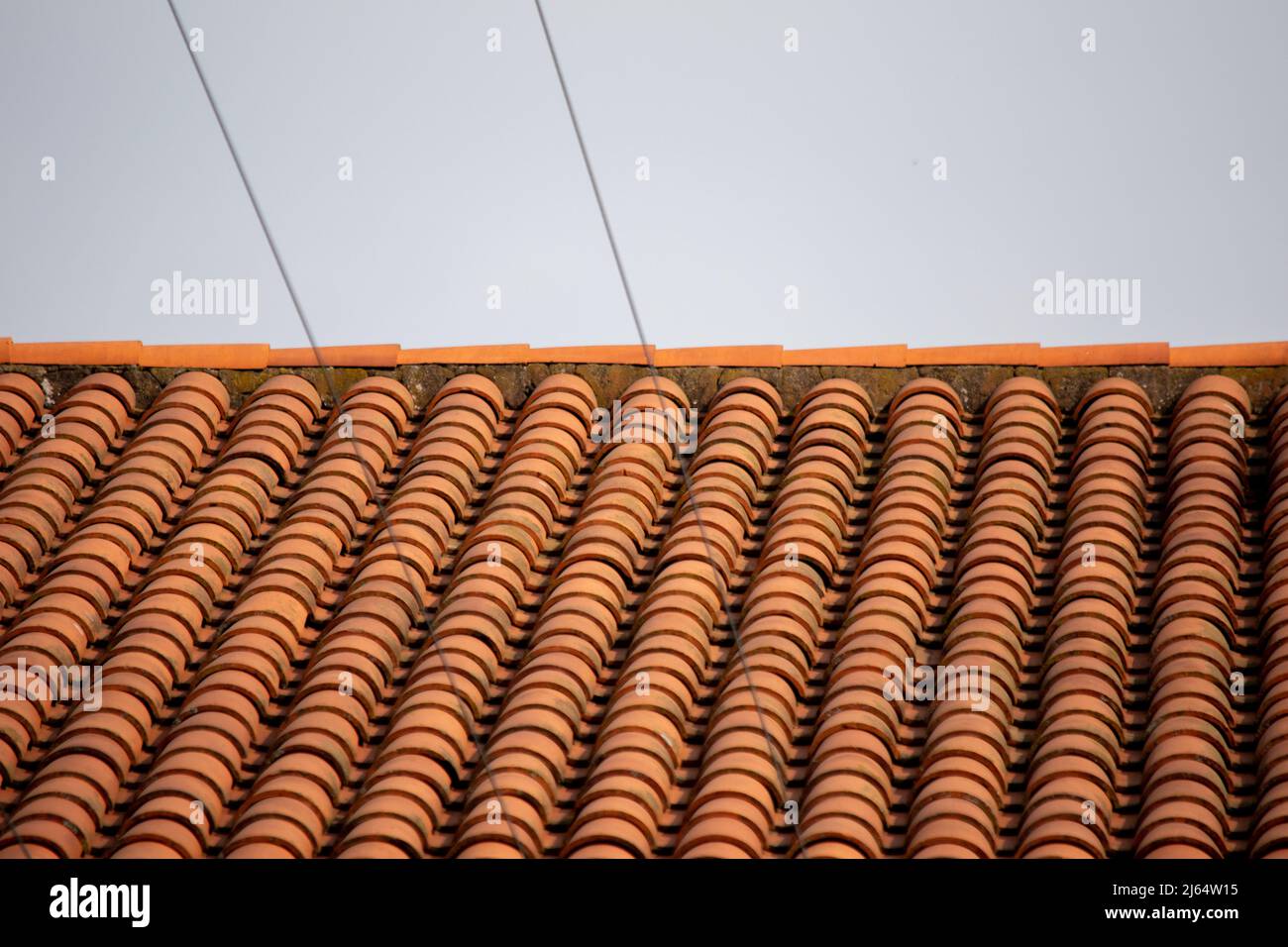 closeup of a colonial tile roof Stock Photo - Alamy