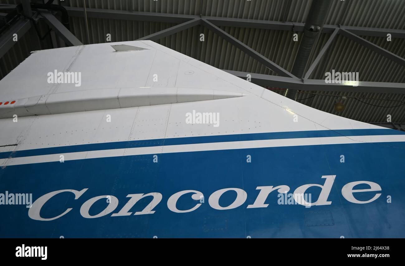 livery on a concorde plane Stock Photo - Alamy