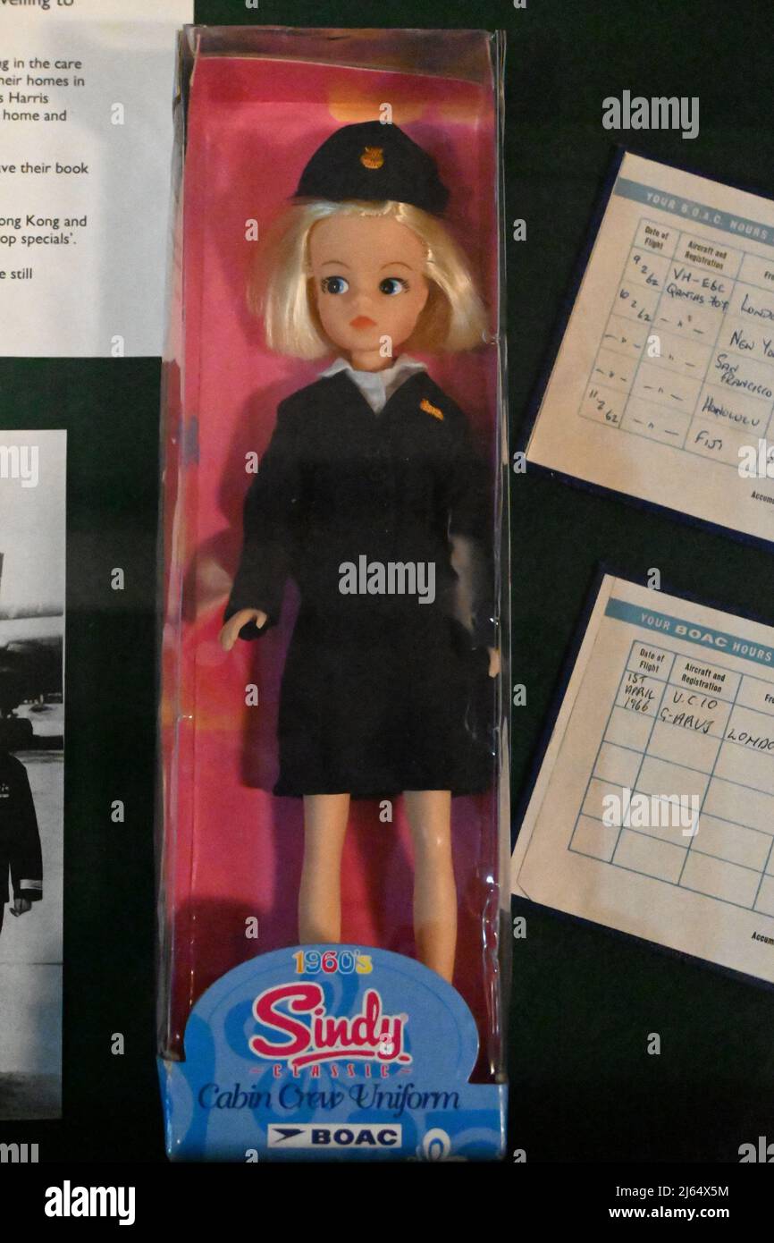boxed sindy classic doll in cabin crew uniform, duxford Stock Photo - Alamy
