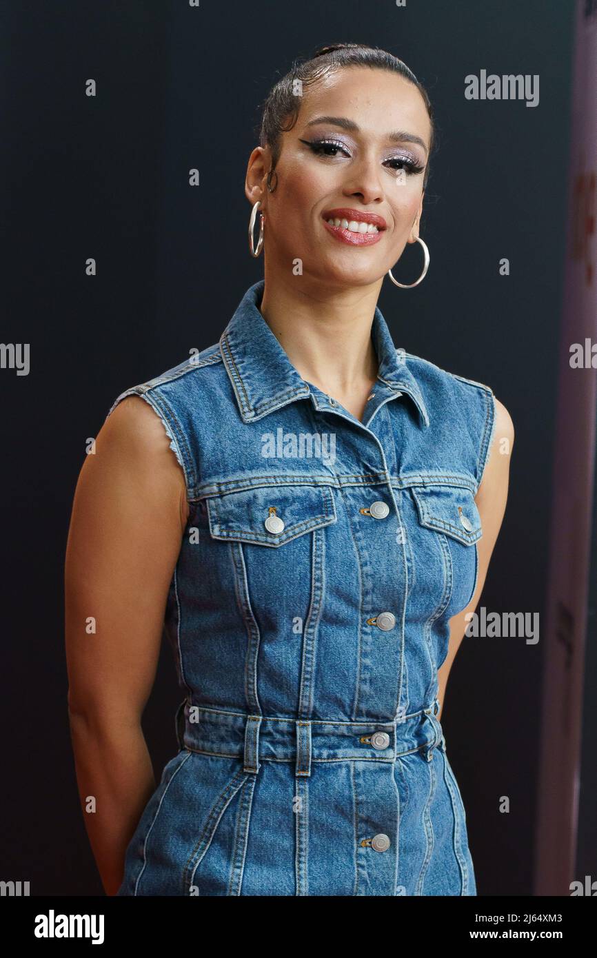 Madrid, Spain. 27th Apr, 2022. Singer Chanel Terrero who will represent ...