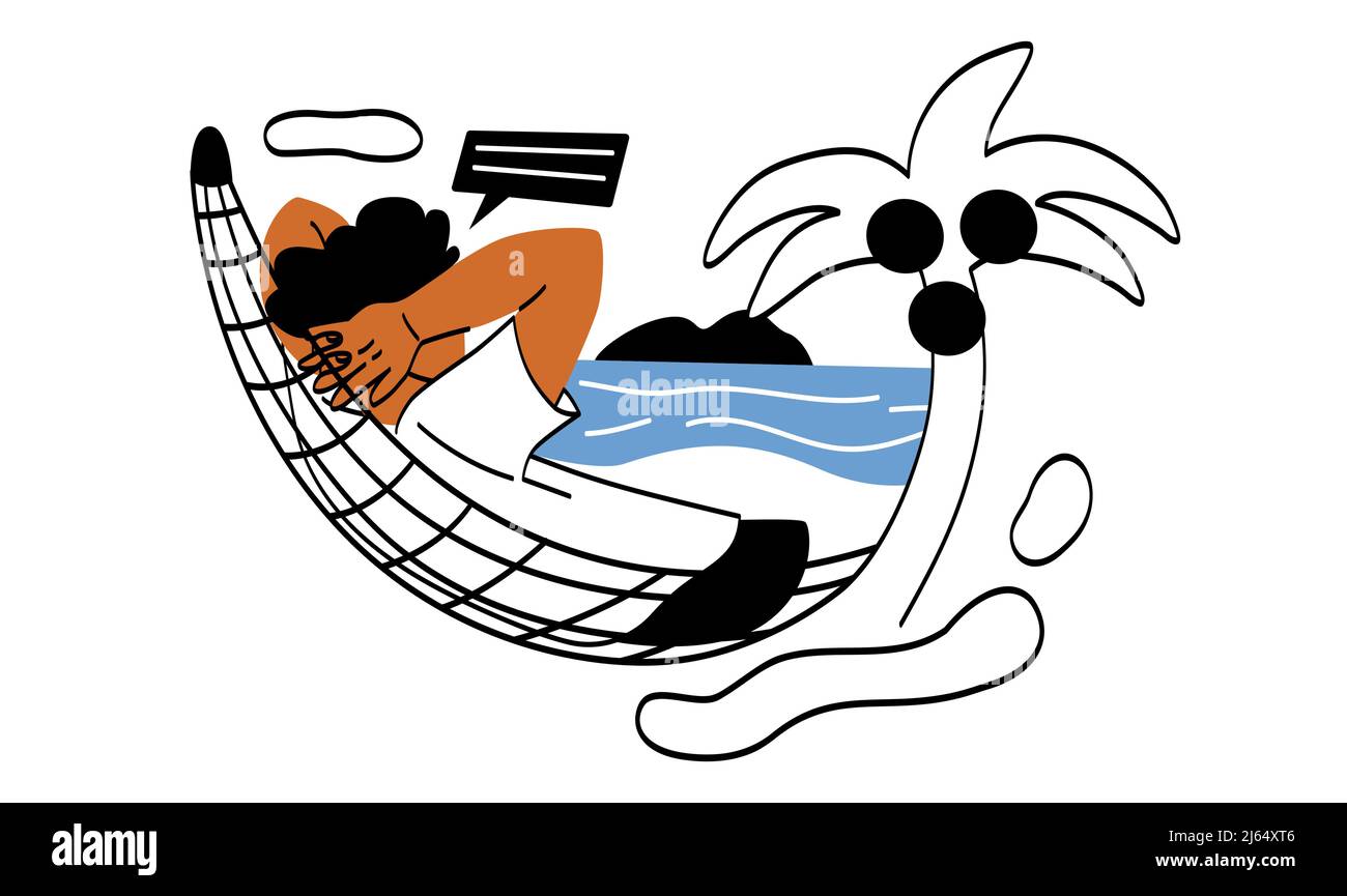 Tourists on tropical beach Cut Out Stock Images & Pictures - Alamy