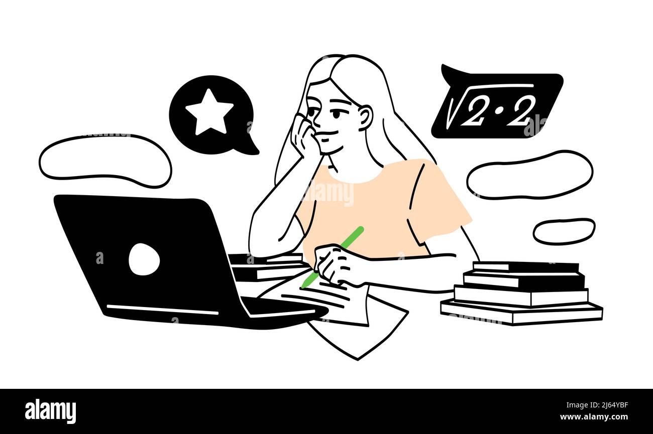 Student life concept Stock Vector Image & Art - Alamy