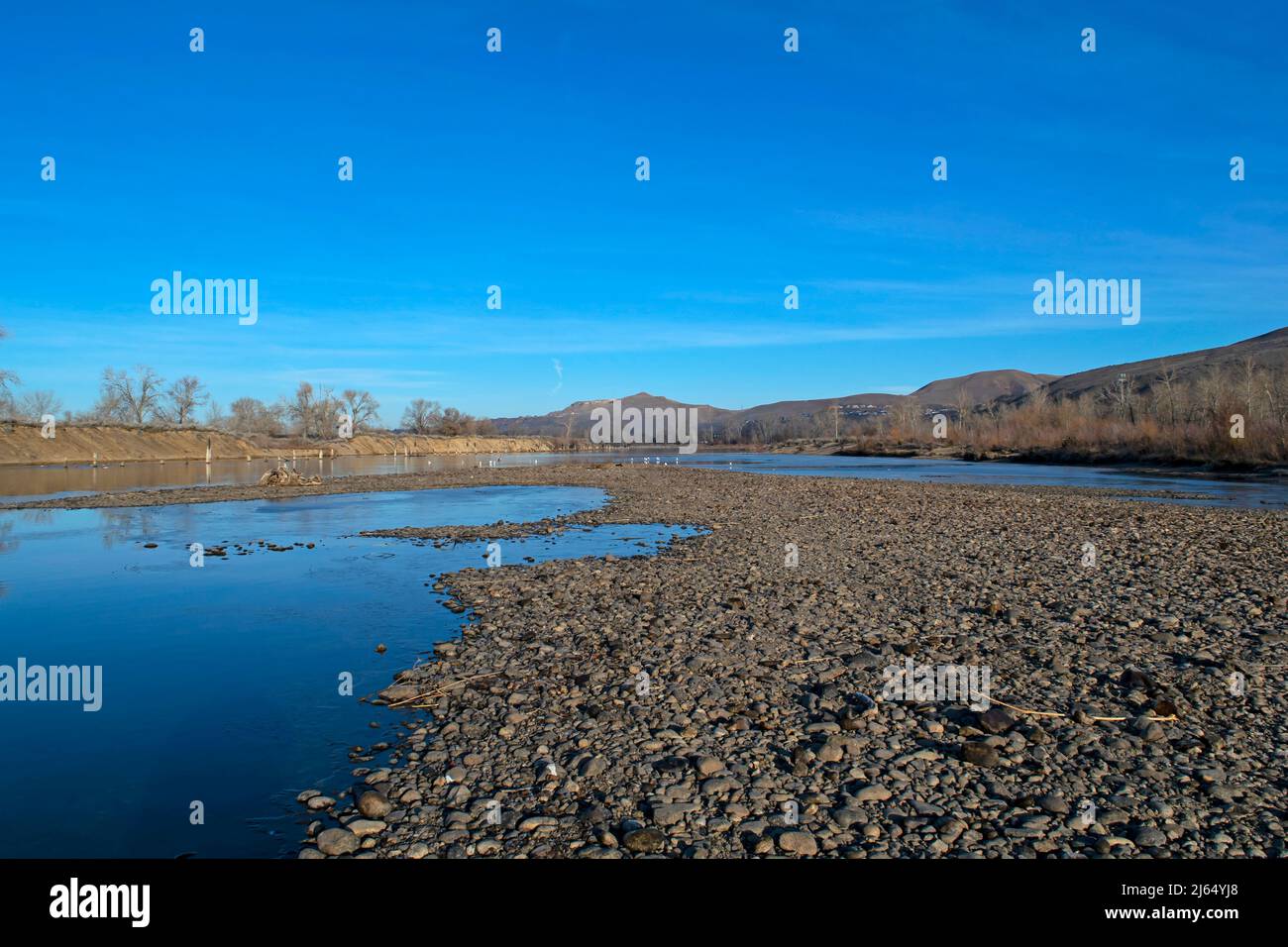 Boise River view in Idaho Stock Photo - Alamy