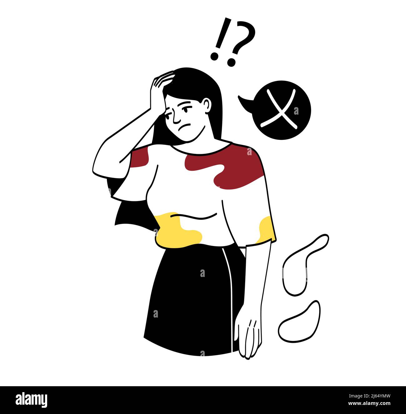 Embarrassed girl Stock Vector Images - Alamy