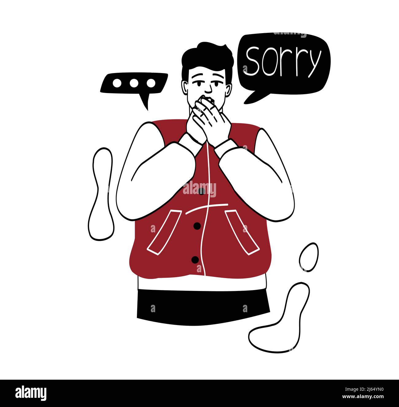 Embarrassed teenager Stock Vector Images - Alamy