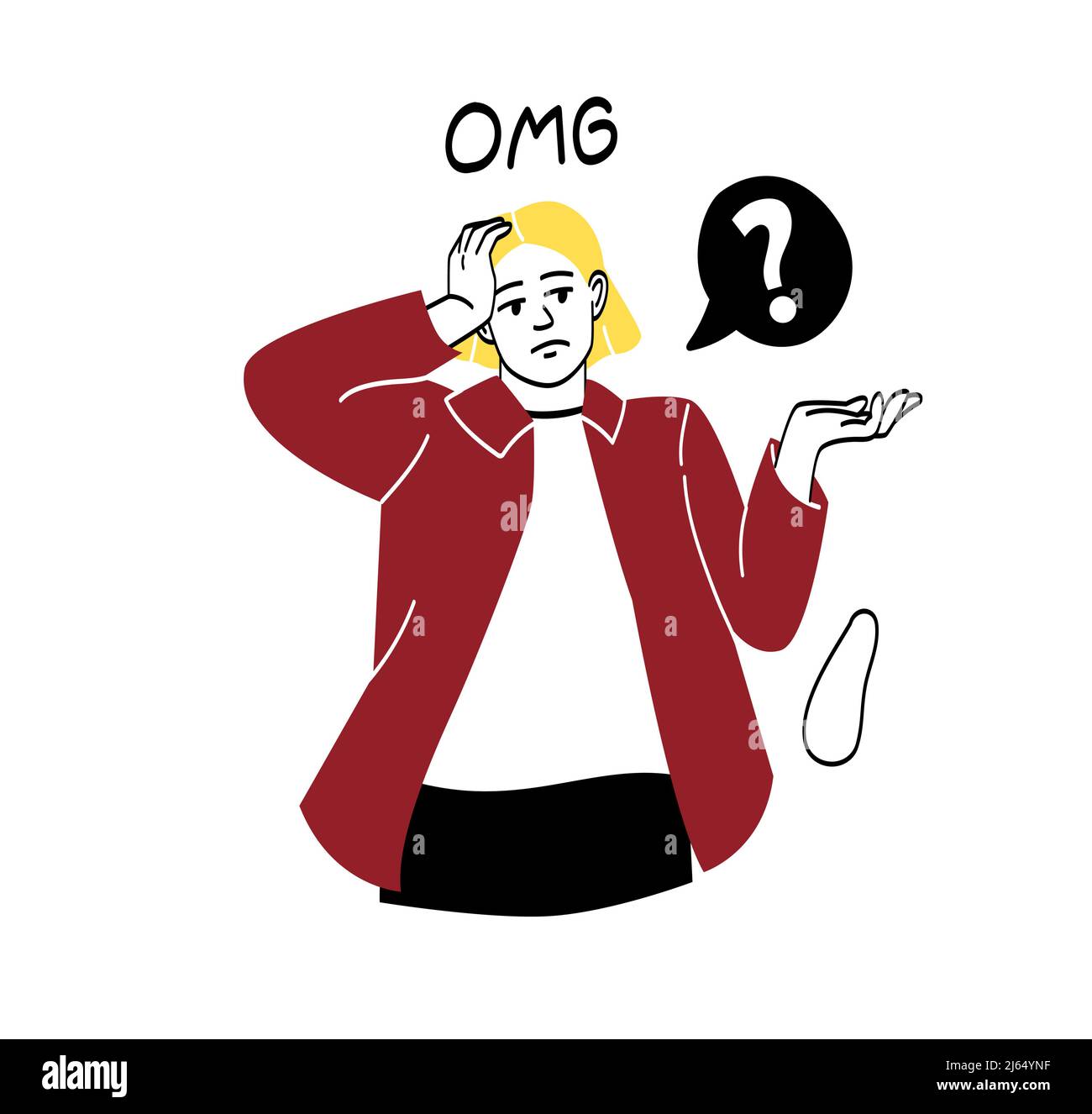 Embarrassed upset Stock Vector Images - Alamy