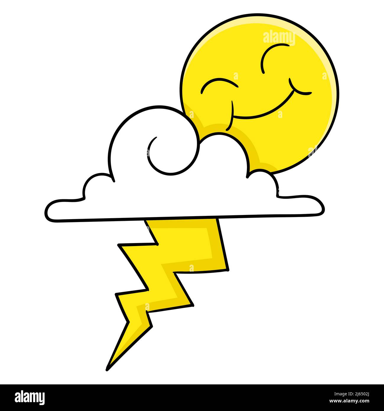 the sun is hiding behind the thunder clouds Stock Vector Image & Art ...