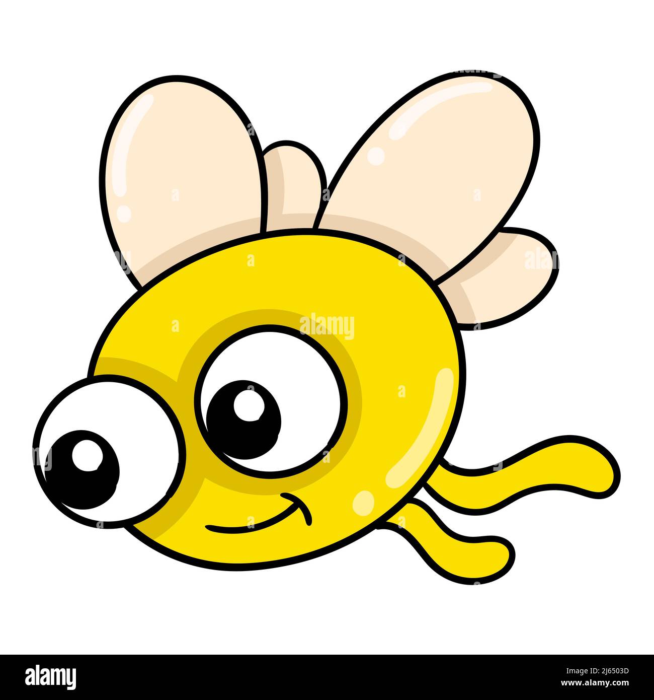 big eyed yellow fly monster is flying Stock Vector Image & Art - Alamy