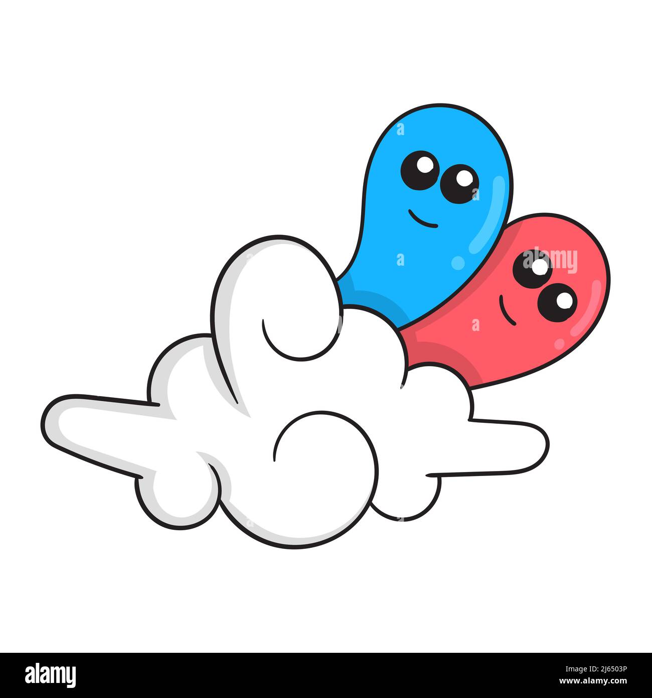 the monsters are alone behind the cloud Stock Vector Image & Art - Alamy