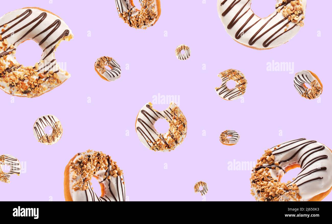 Flying sweet donuts isolated on hi-res stock photography and images - Alamy