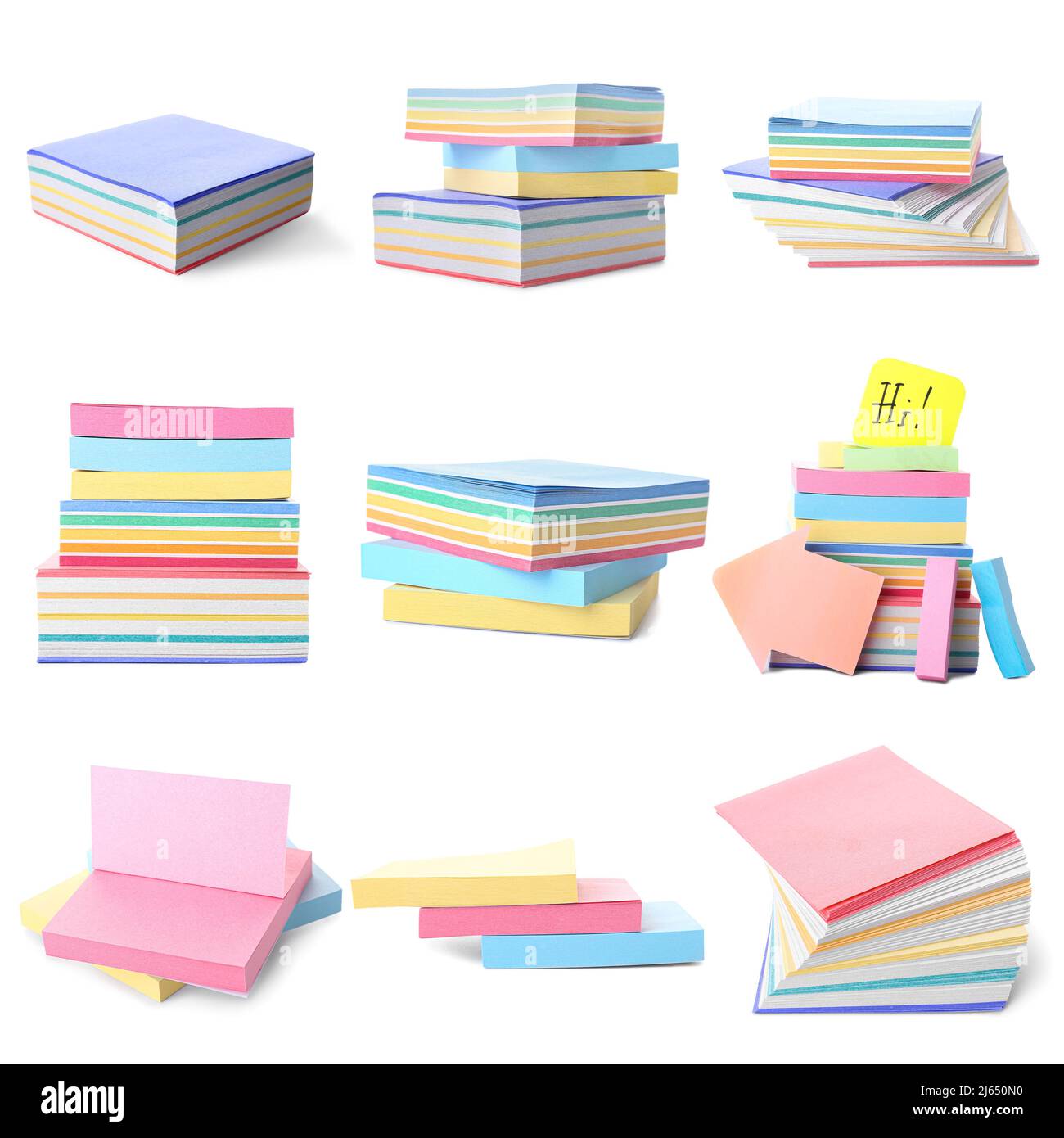 Set of different colorful sticky notes isolated on white Stock Photo ...
