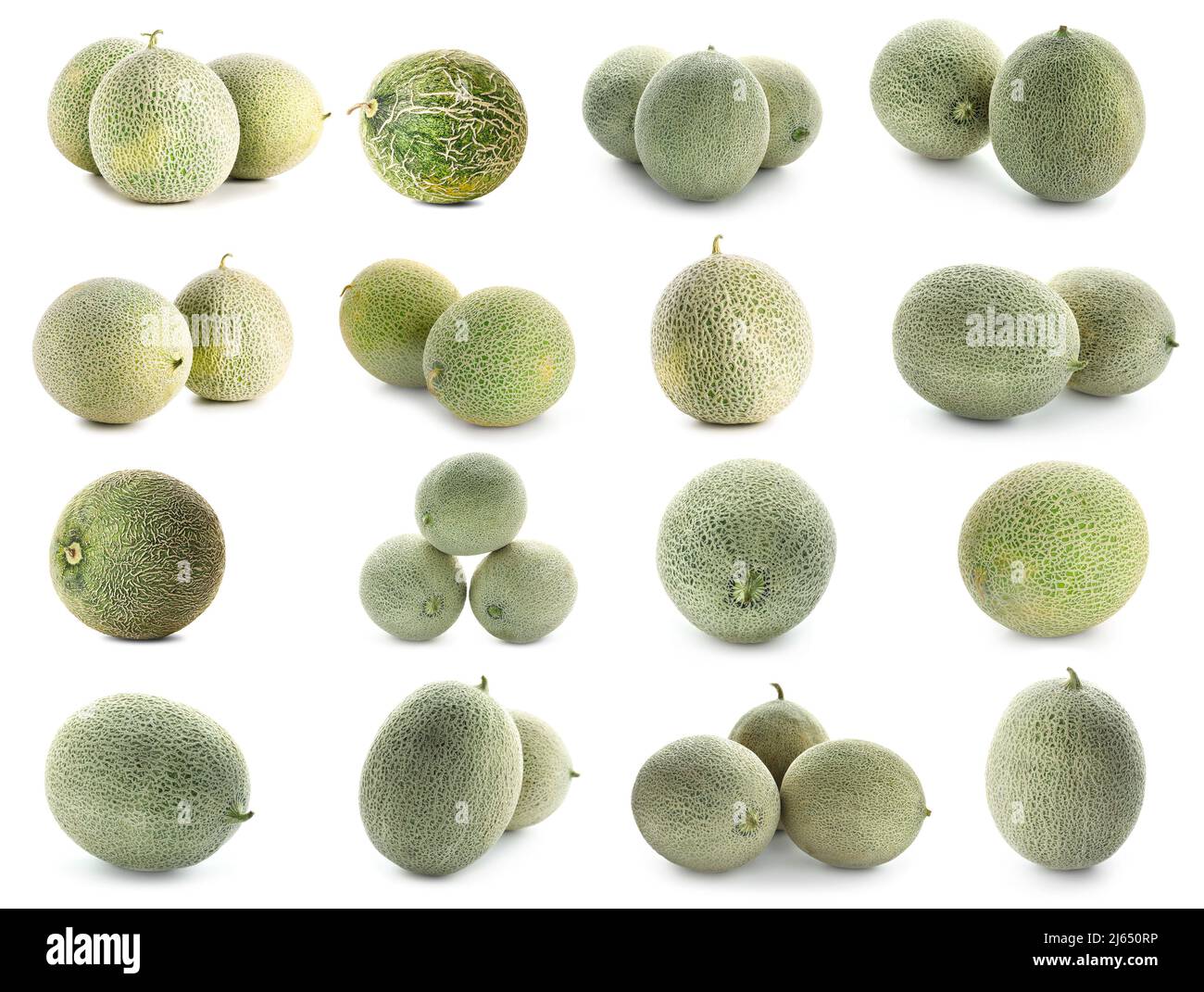 Set of ripe melons isolated on white Stock Photo - Alamy