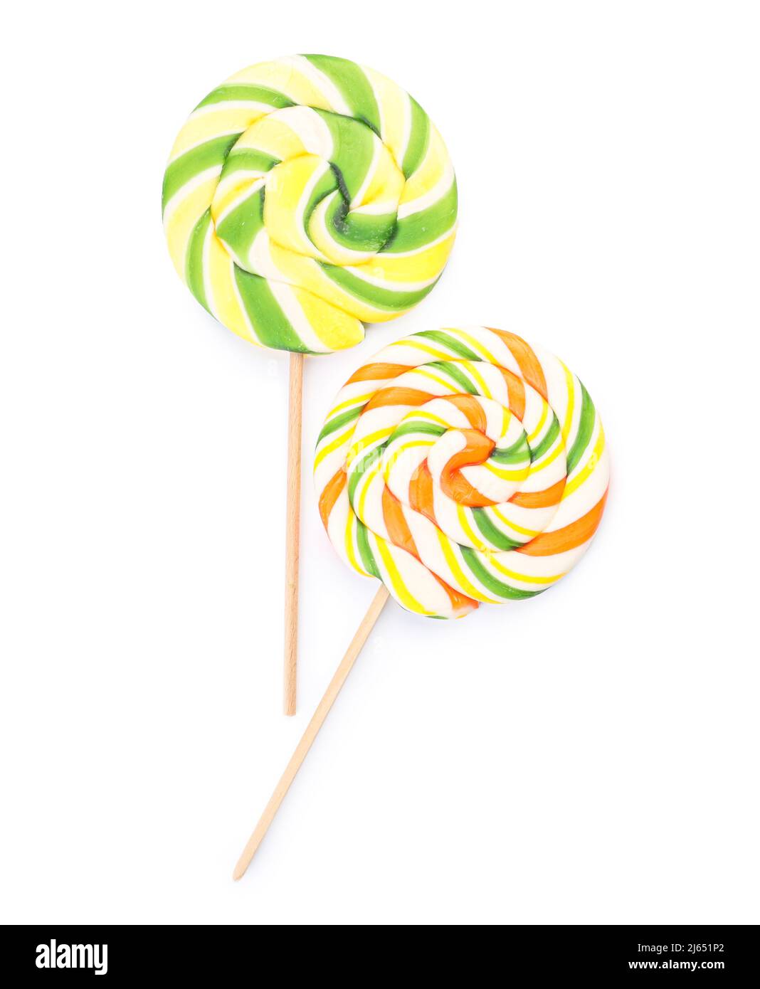Caramel sweets round lollipops Cut Out Stock Images & Pictures - Alamy