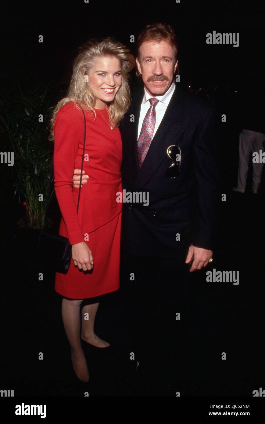 Chuck Norris and Monica Hall March 1991 Credit: Ralph Dominguez ...