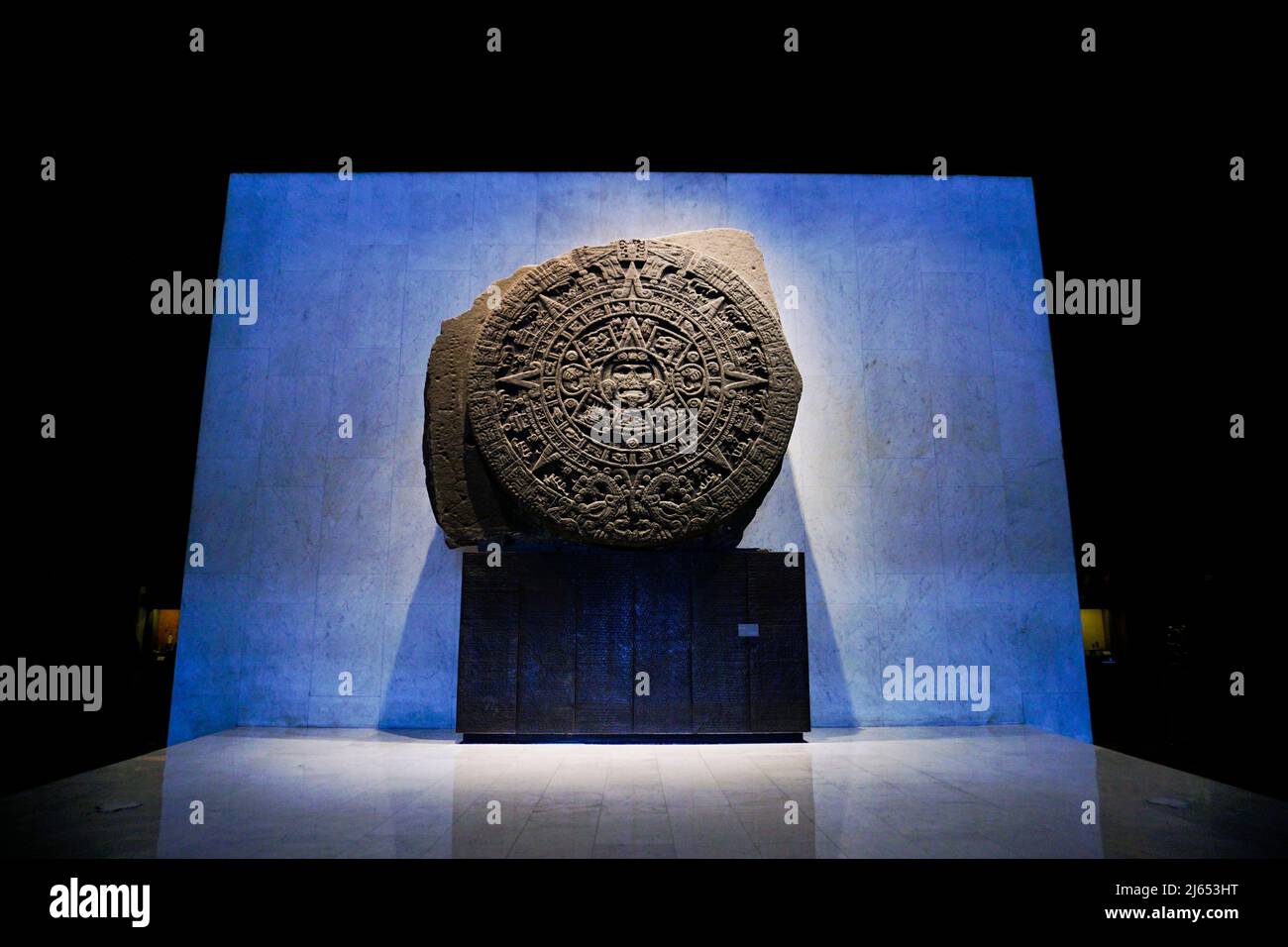 Piedra del Sol (Sun Stone) describing Aztec Life, Museum of ...