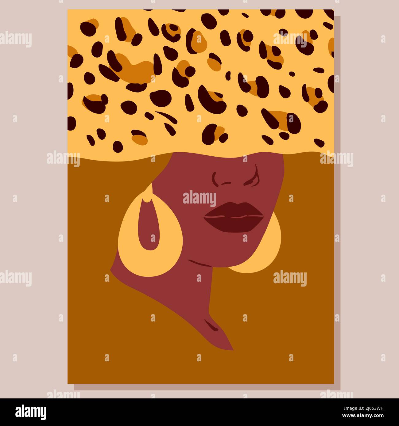 African poster with afro beautiful woman Stock Vector Image & Art - Alamy