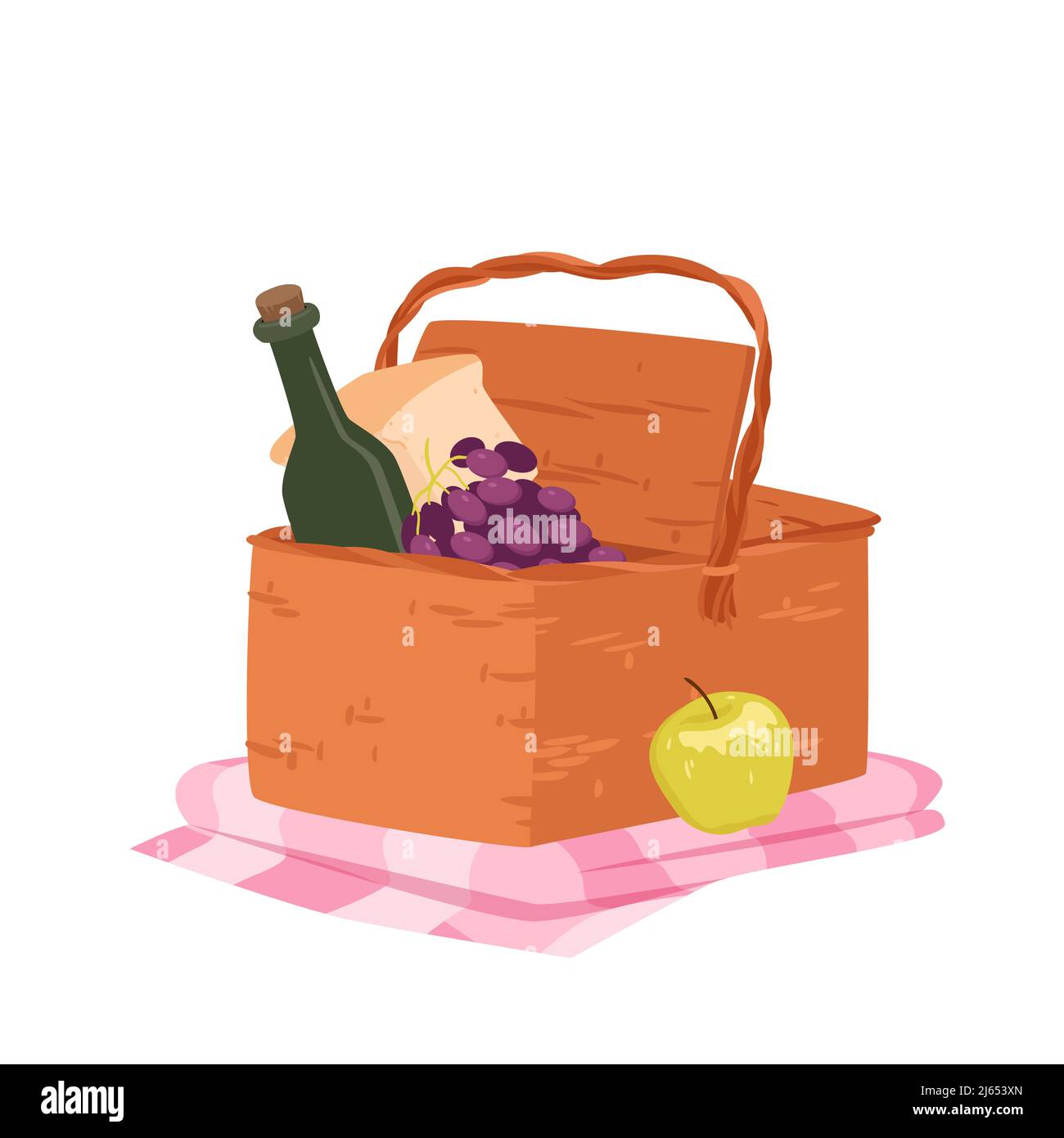 Picnic food blanket not wine Cut Out Stock Images & Pictures - Alamy