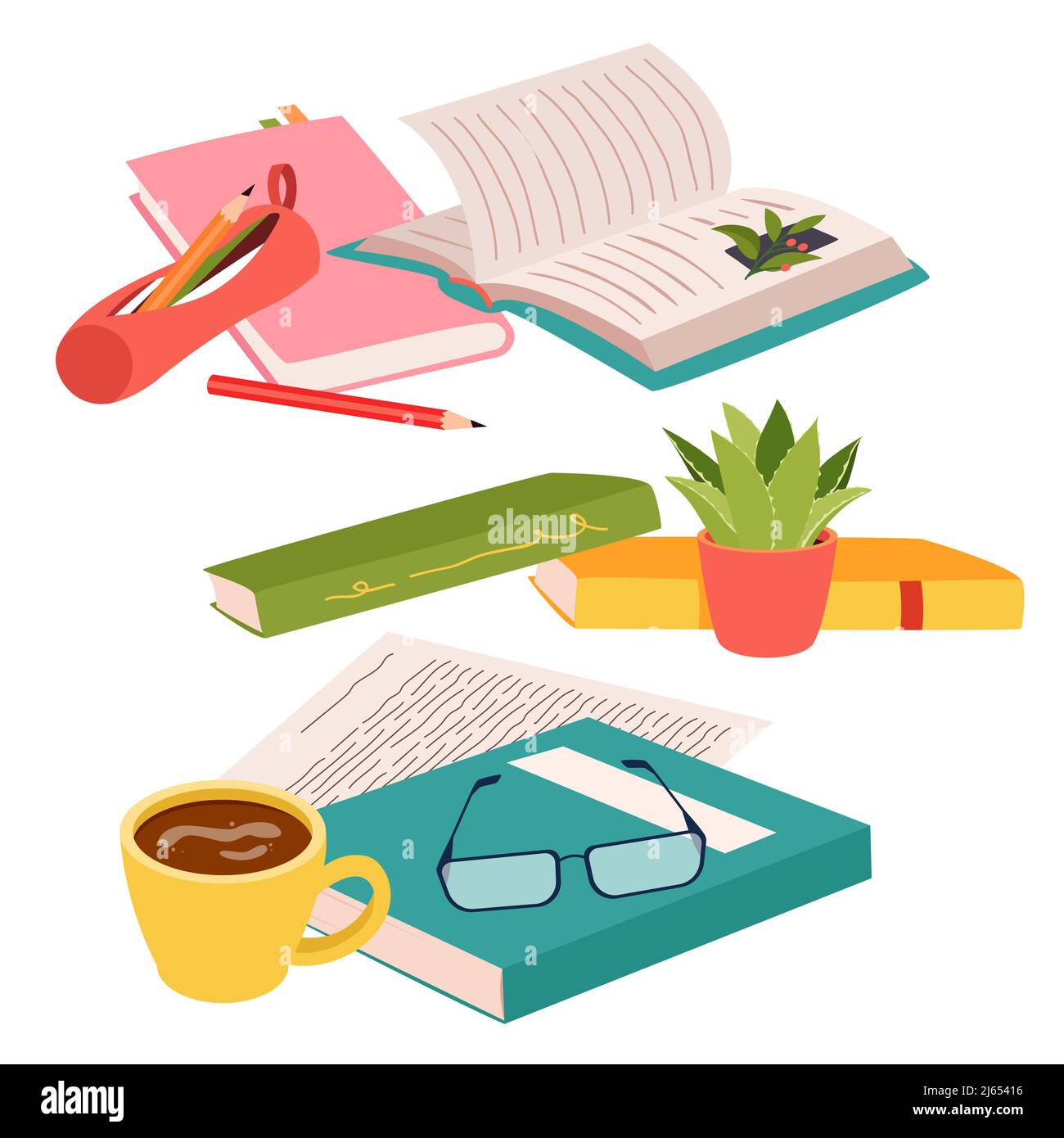 Different informational and educational books Stock Vector Image & Art ...