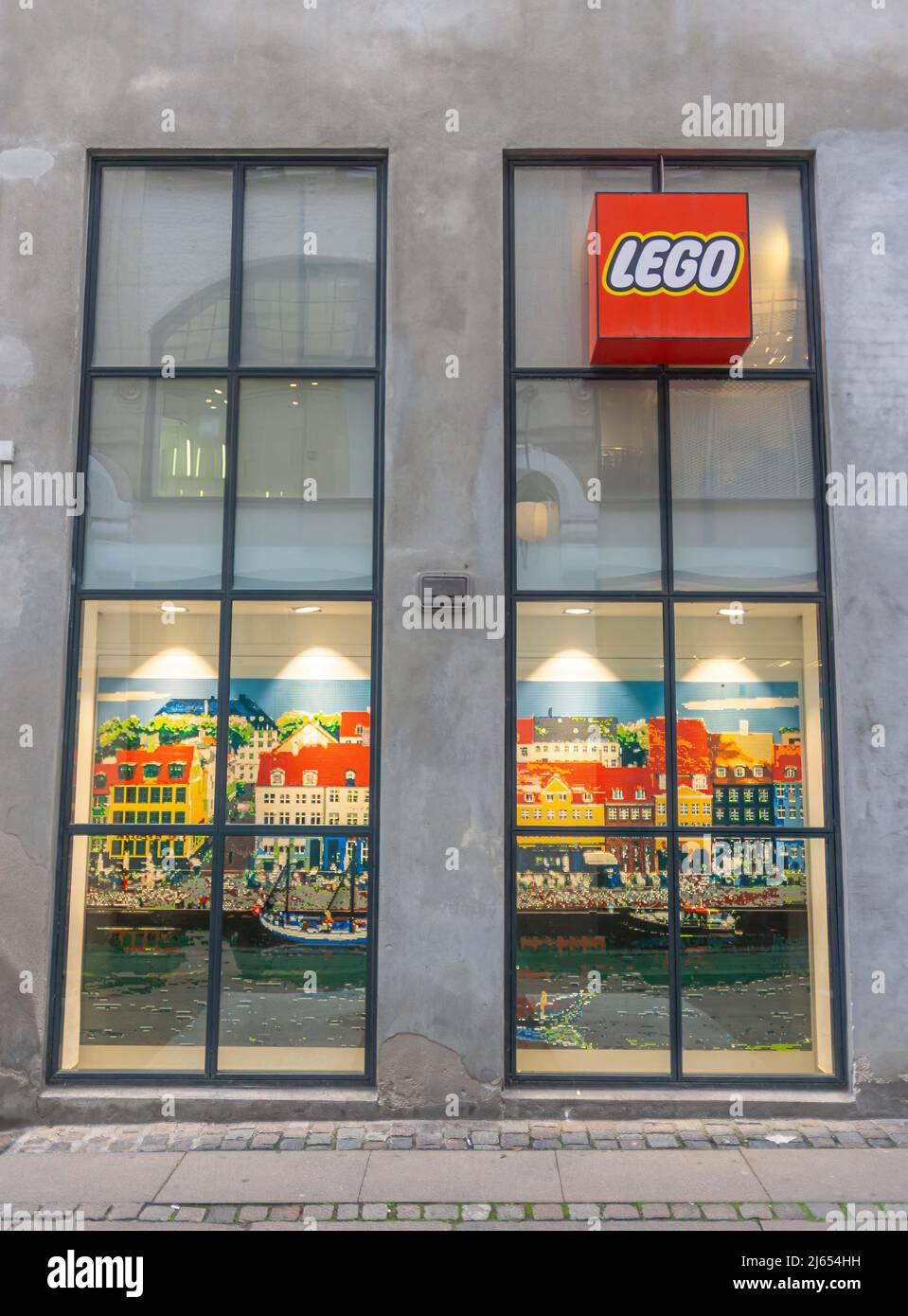 Copenhagen, Denmark - November 14, 2021: Display windows of the ...