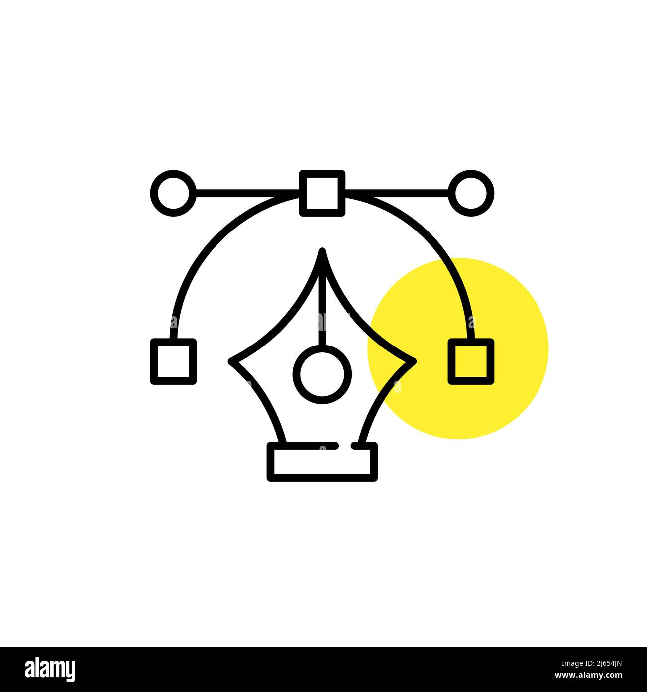 Pen tool icon. Pixel perfect, editable stroke, line art Stock Vector Image & Art - Alamy