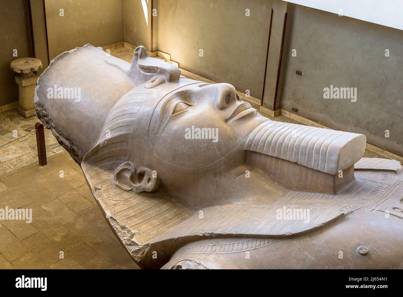 Limestone colossus of King Ramses II displayed at the historical Open ...