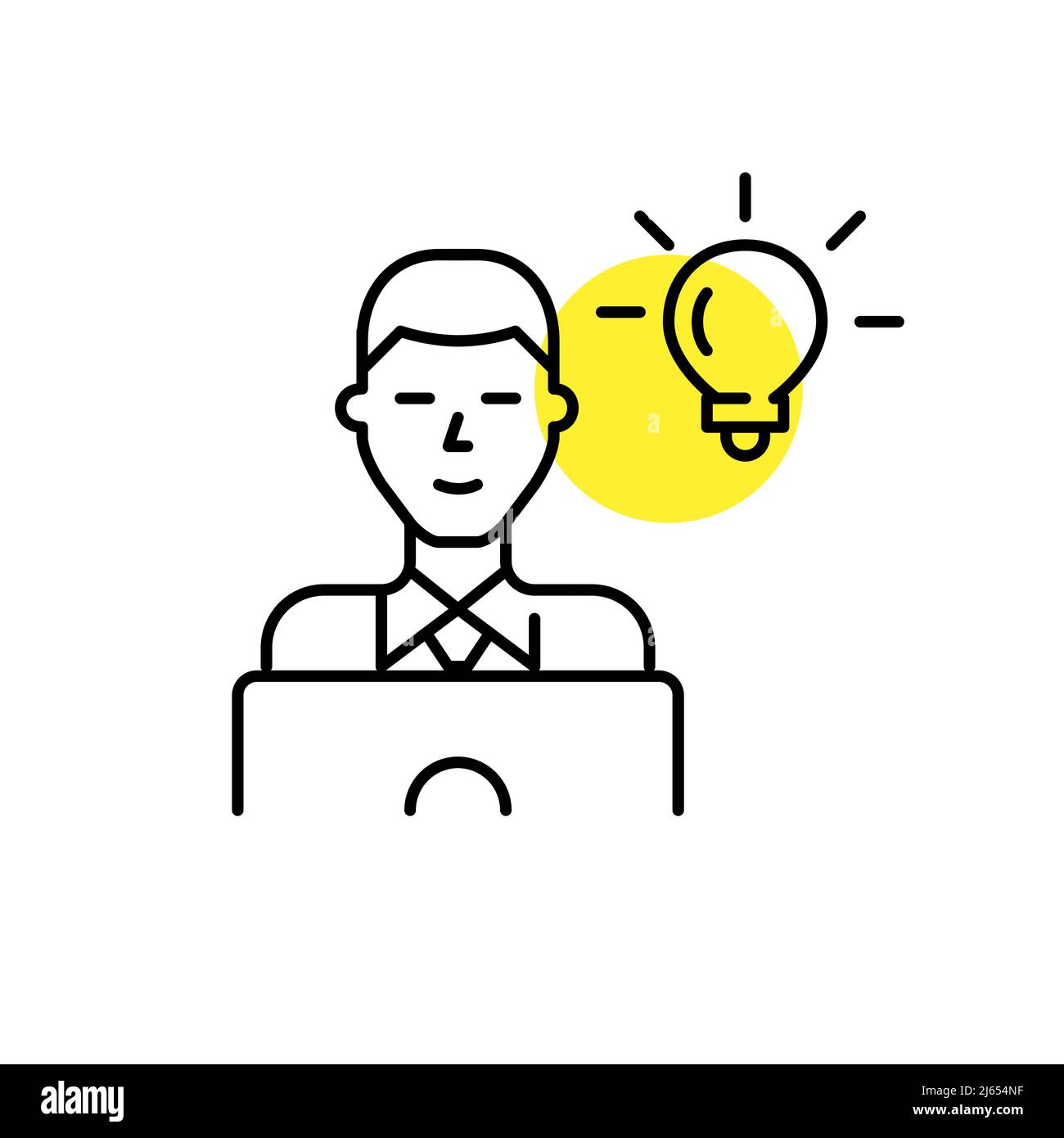 Man bulb pencil Stock Vector Images - Alamy