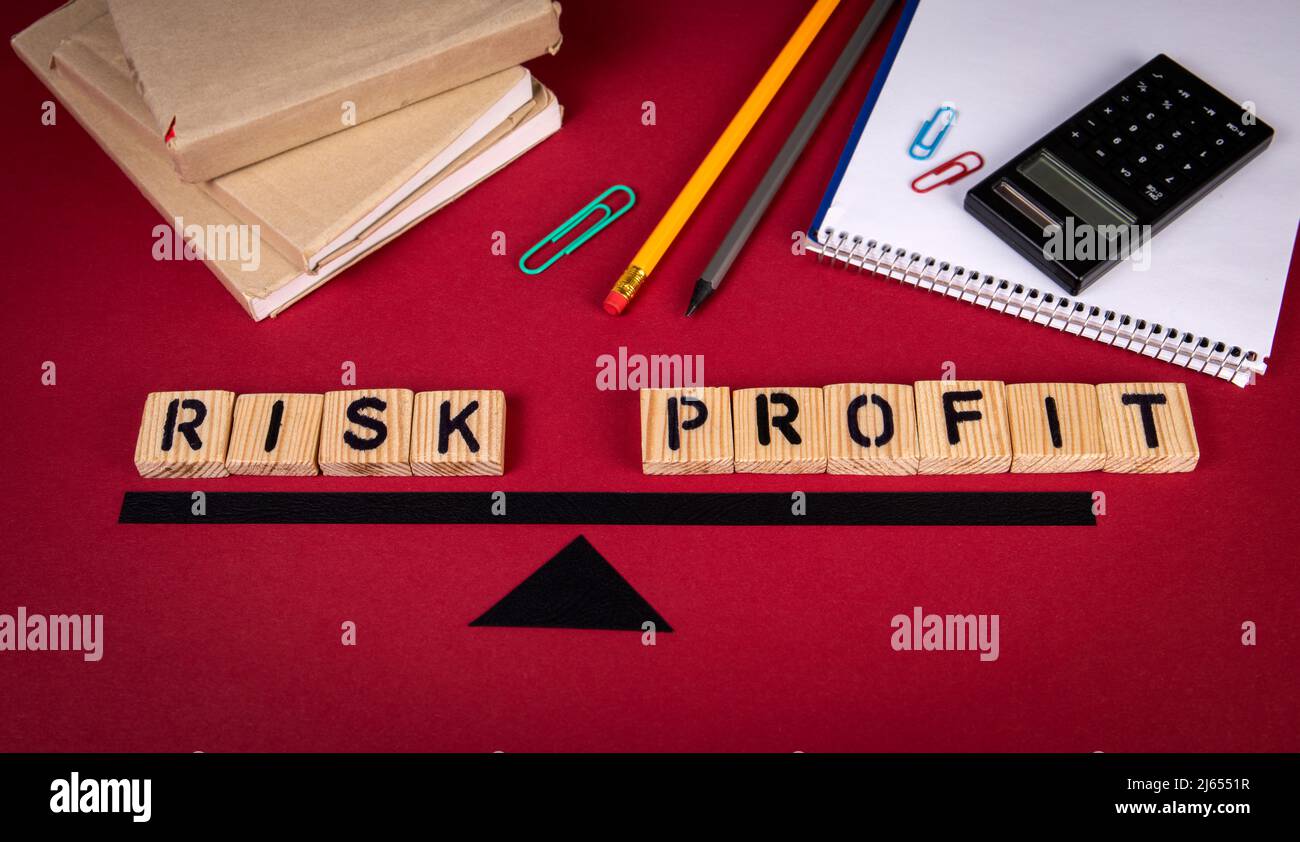 Risk and Profit Balance. Investment, Accounting and Business concept ...