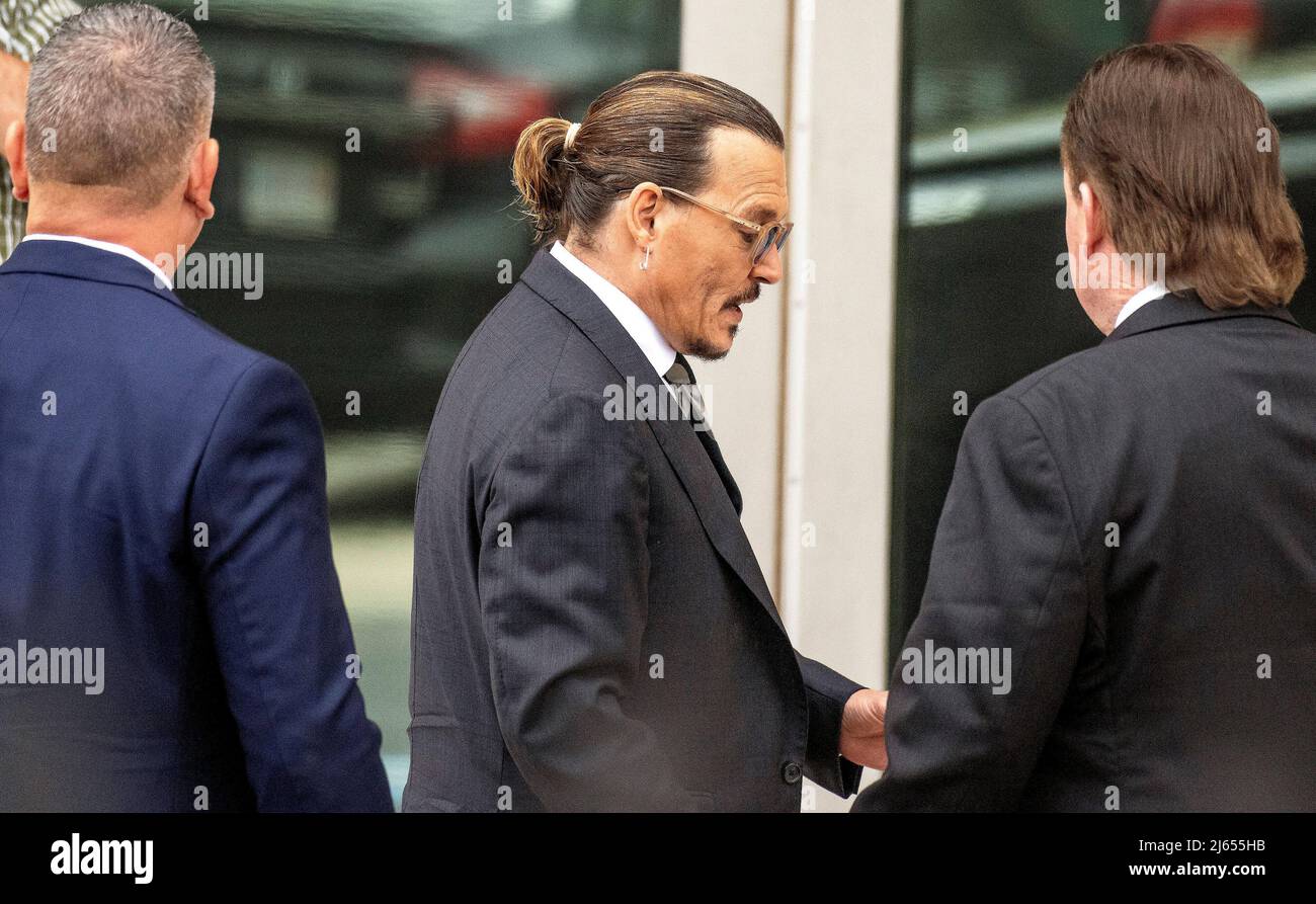 Johnny Depp arrives for day 10 of his defamation trial against Amber ...