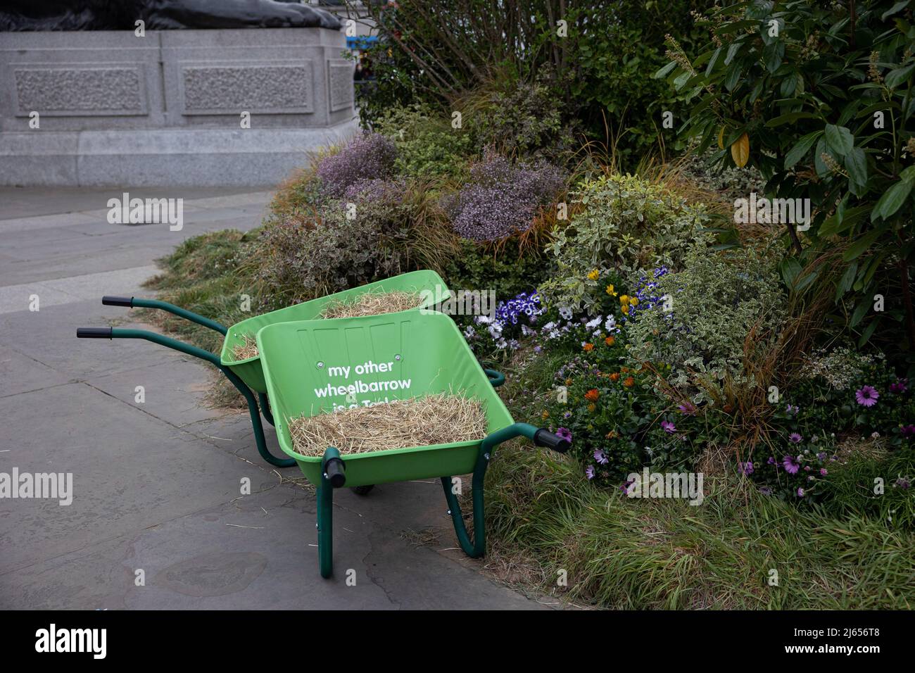 London, UK. 27th Apr, 2022. Wheelbarrow are seen at the limited edition ...