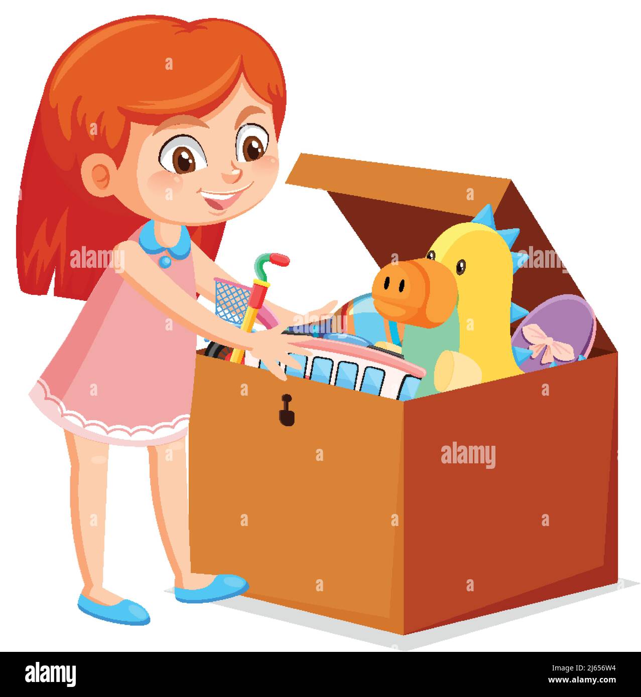 Kids Putting Toys Away Clipart