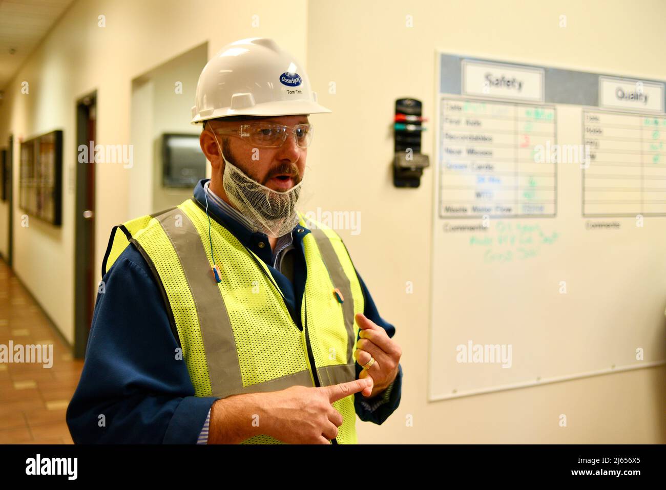 Plant manager at the modern and state-of-the-art Ocean Spray plant that ...