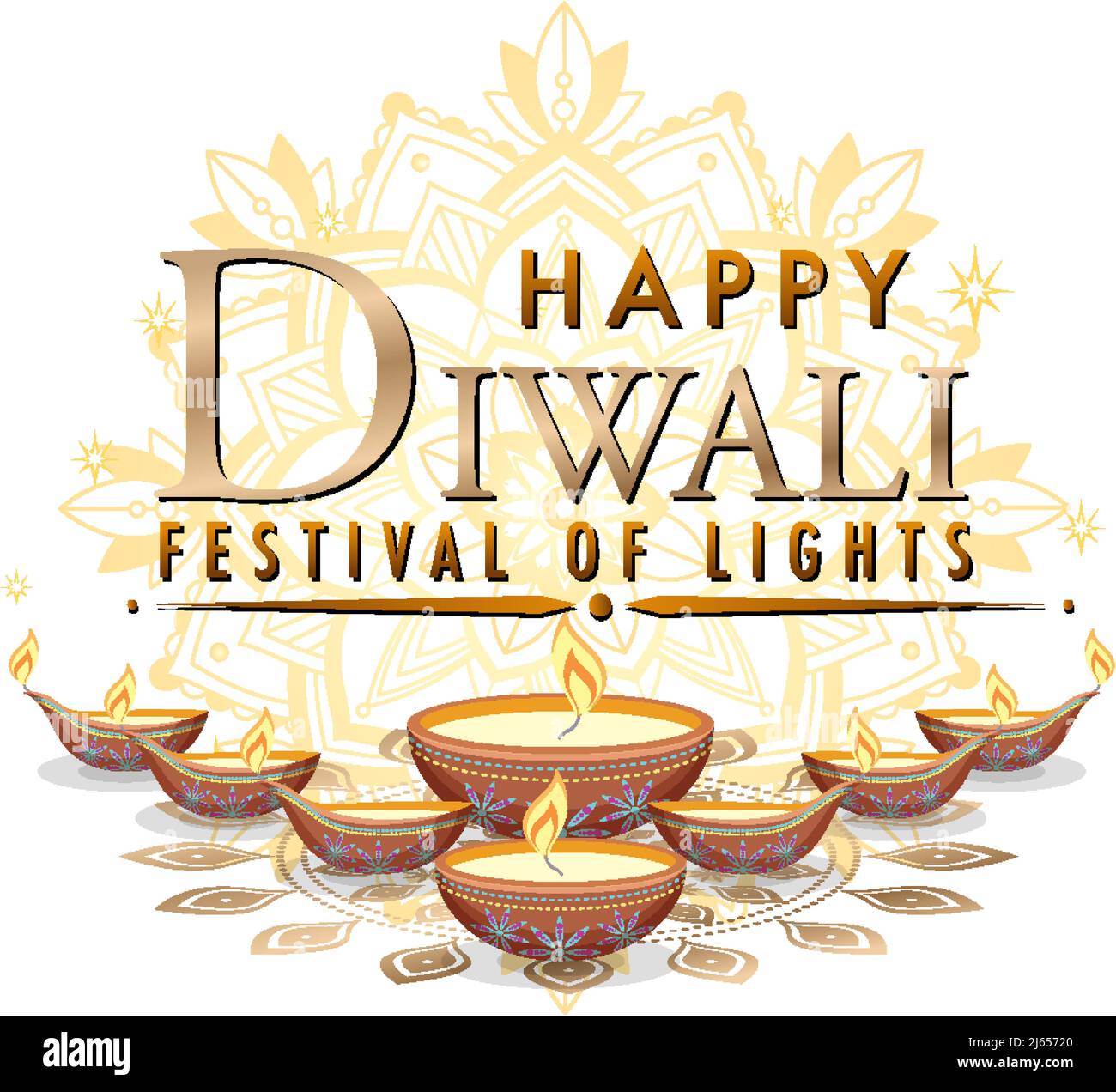 Happy Diwali festival of lights poster illustration Stock Vector Image ...