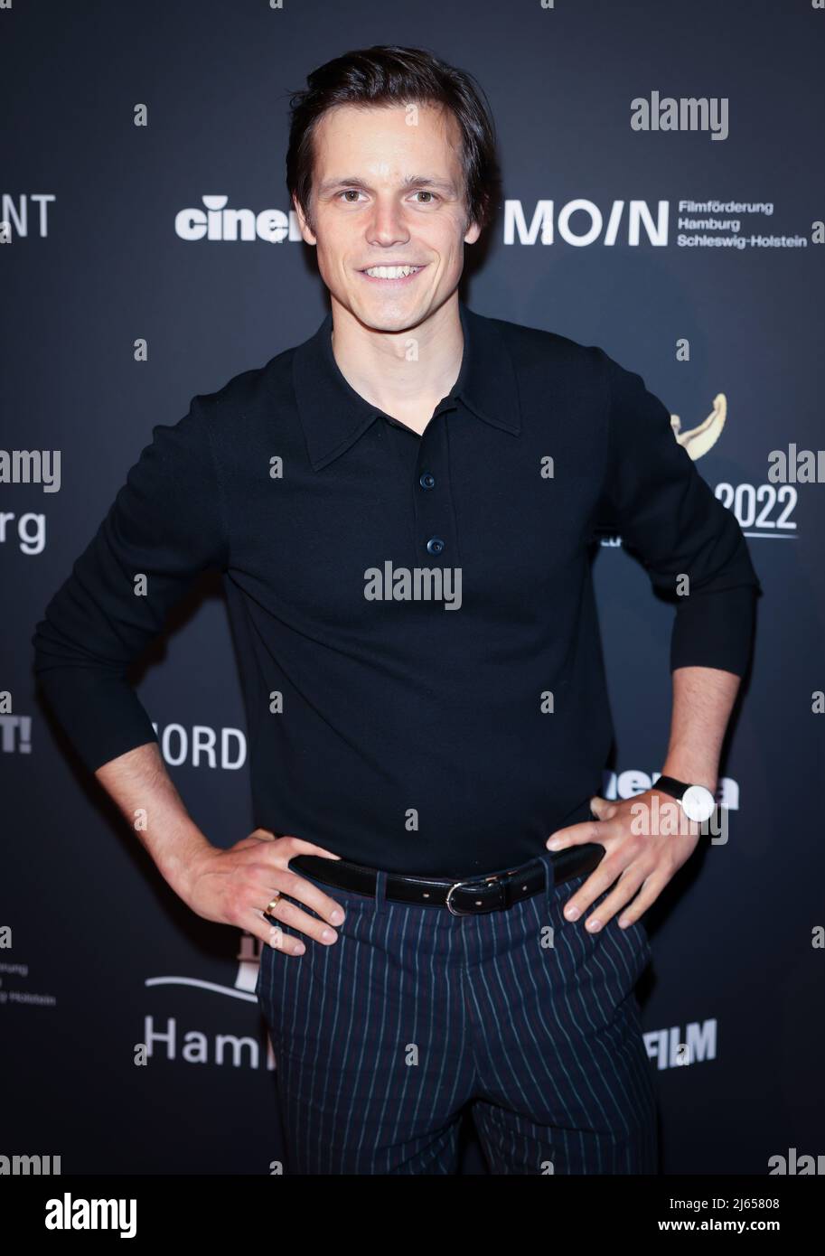 Hamburg, Germany. 27th Apr, 2022. Franz Hartwig, actor, arrives at the ...